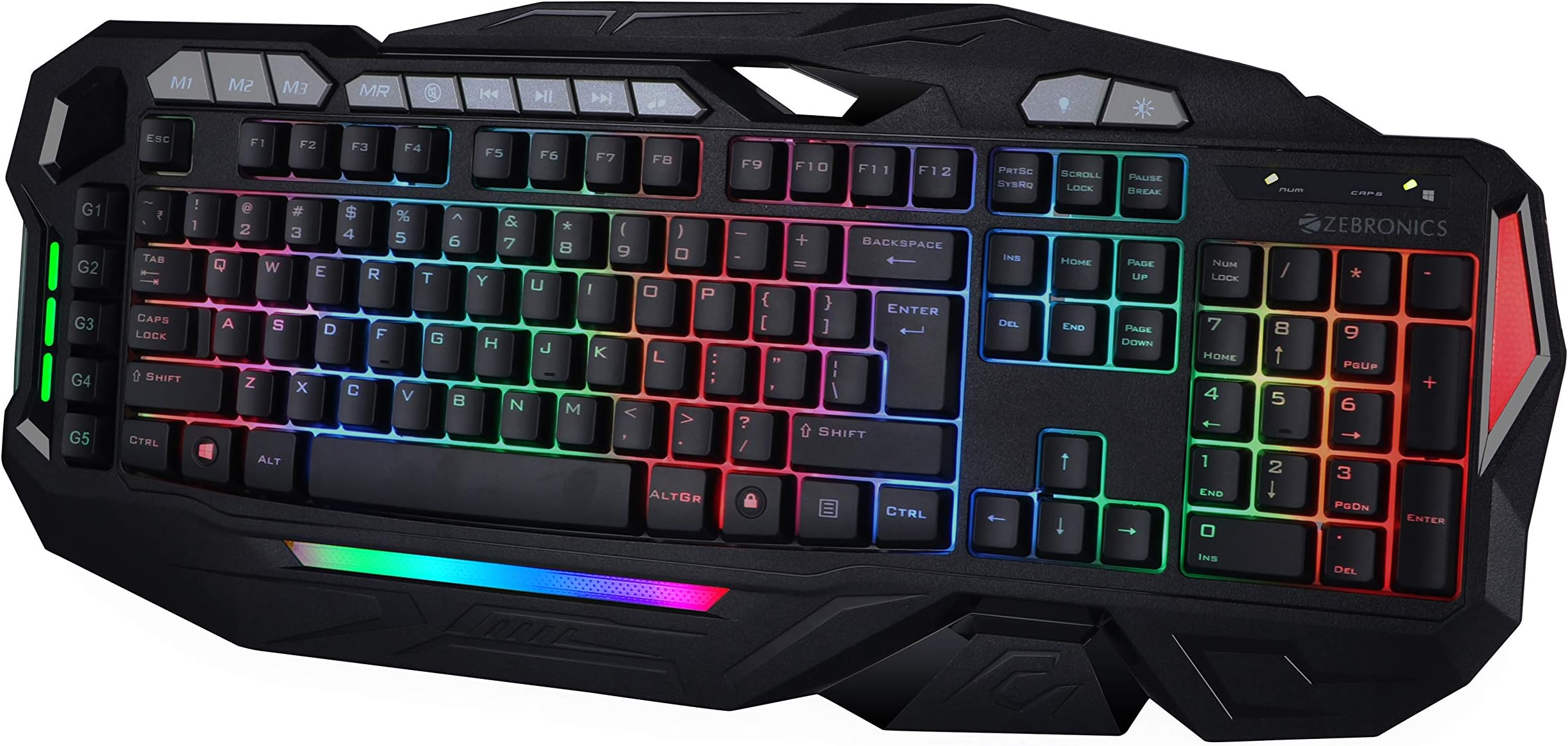 Amazon.in: Buy Zebronics Zeb-Magnus USB Gaming Keyboard with 4 Modes ...