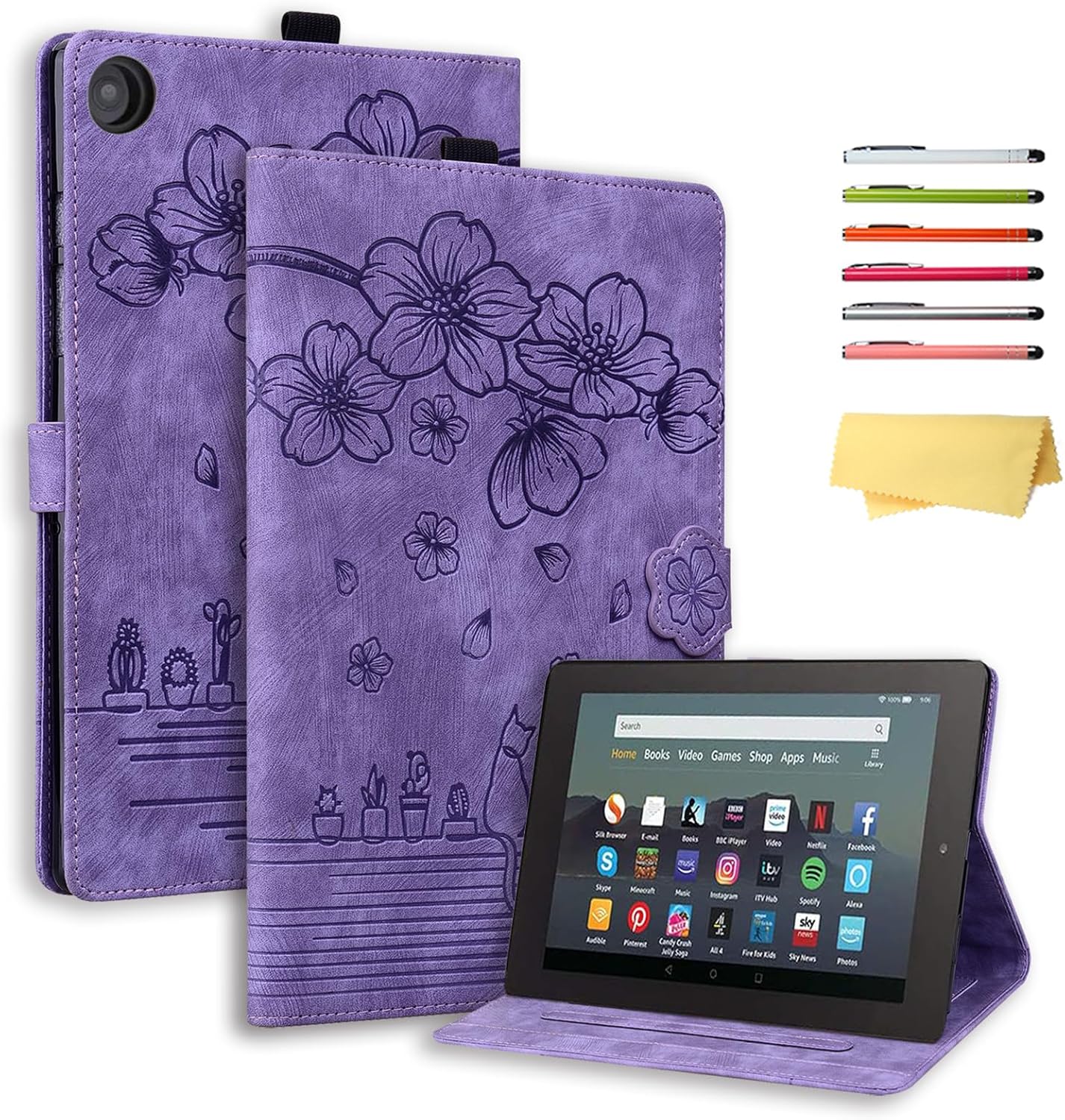 Amazon.com: UUcovers for Amazon Kindle Fire HD 8 Tablet 8" Case (8th ...