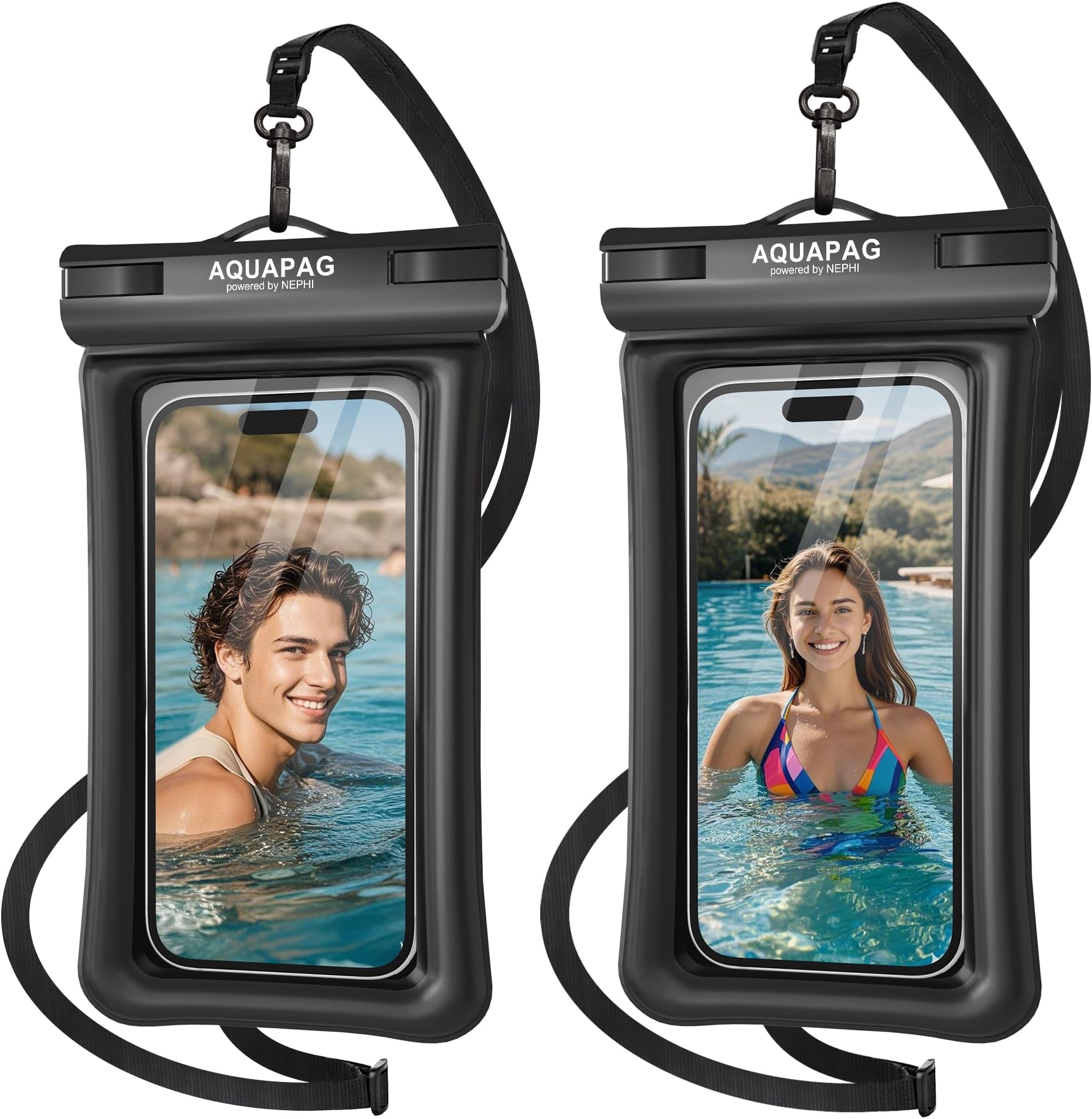 Amazon.com: NEPHI IP68 Waterproof Phone Pouch 2 Pack-Up to 8.0 ...