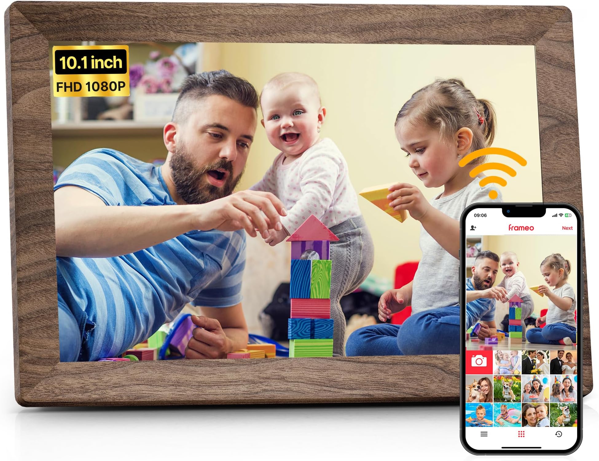 KODAK Classic Photo Frame 10-inch Wi-Fi Enabled RCF-1012W in Natural ...