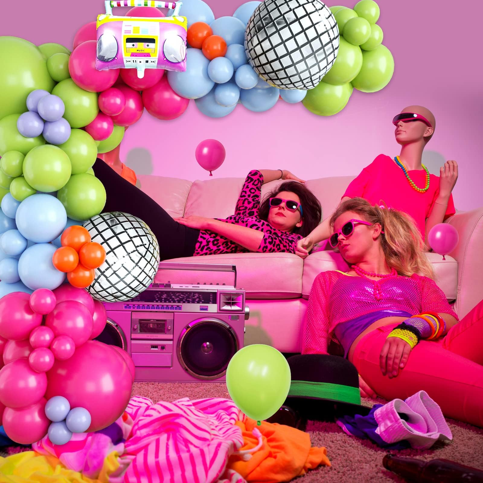 200 Piece Birthday Bundle With Loot Bags And Tattoos 90s Party ...