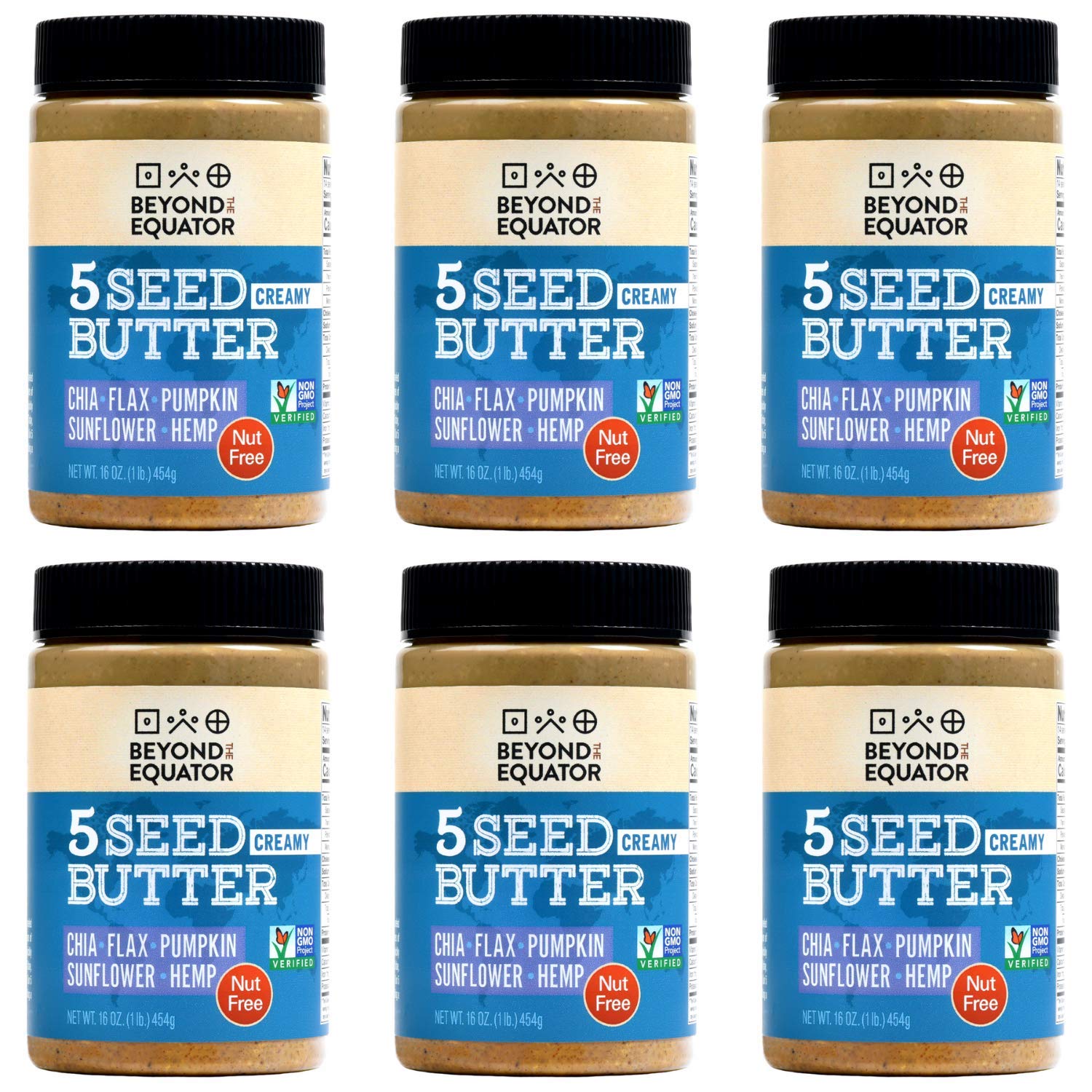 Amazon.com : Beyond the Equator - 5 Seed Butter [Creamy]. 5 Seeds ...
