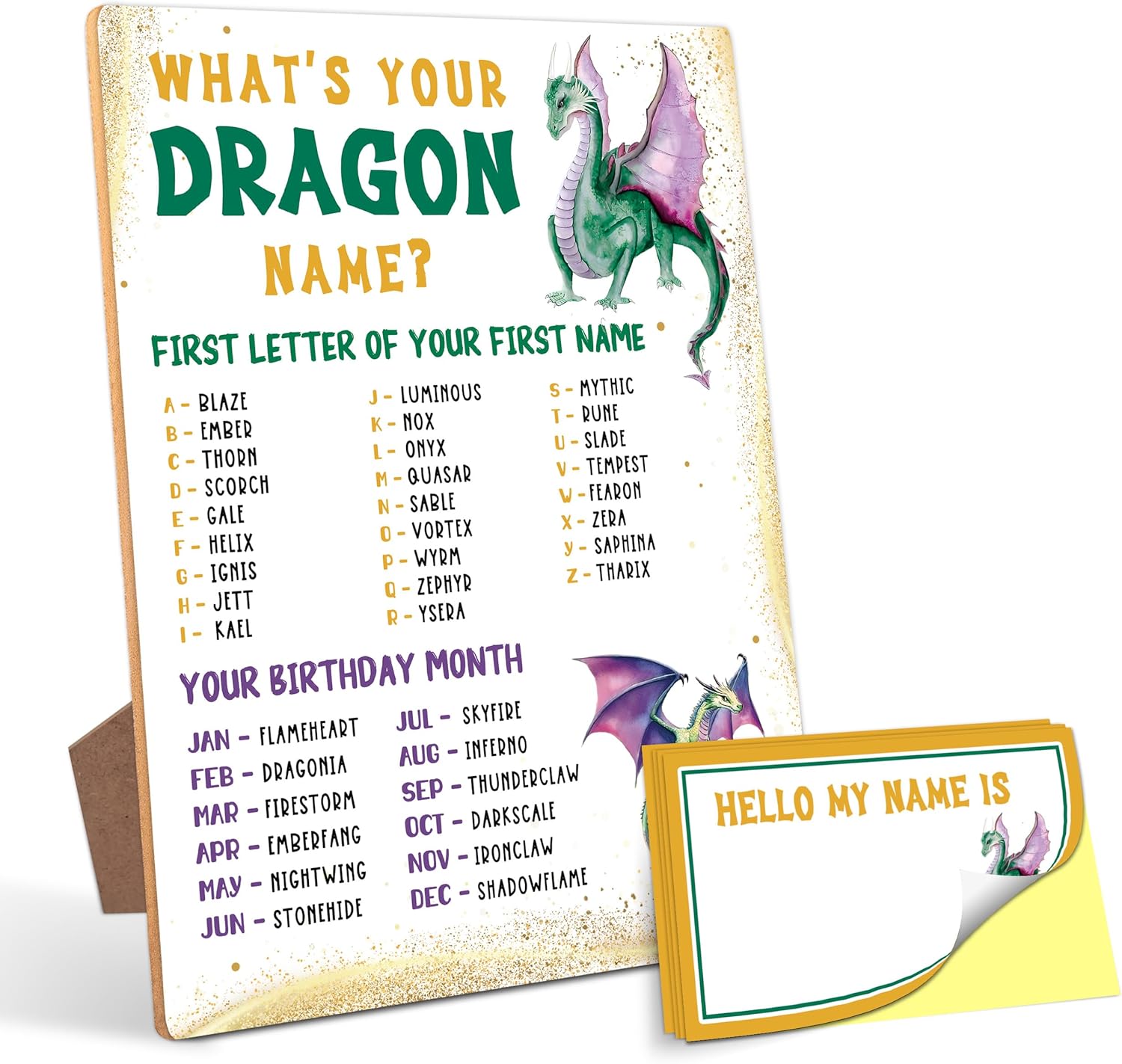 Amazon.com: Dragon Party Decor, What is Your Dragon Name Game,30 ...