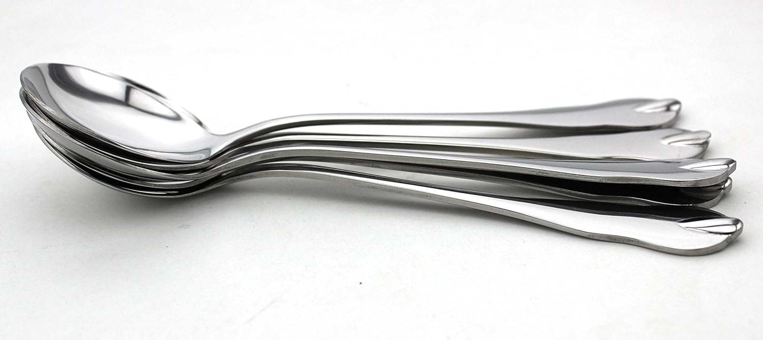 ANFIMU Stainless Steel Restaurant & Hotel Quality Round Soup Spoons ...