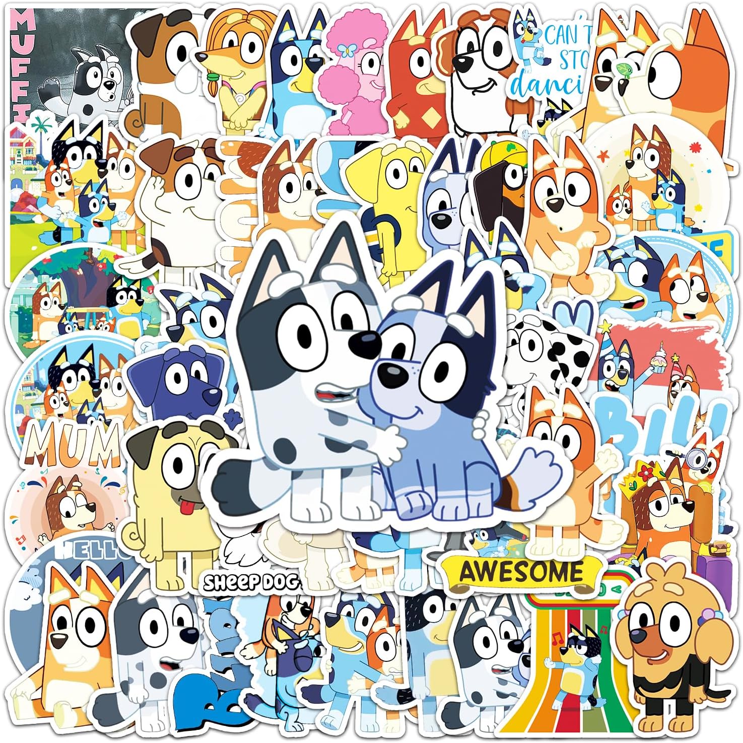 Bluey Stickerbuch für Kinder mit 1000+ Aufkleber Kinder Activity Book ...