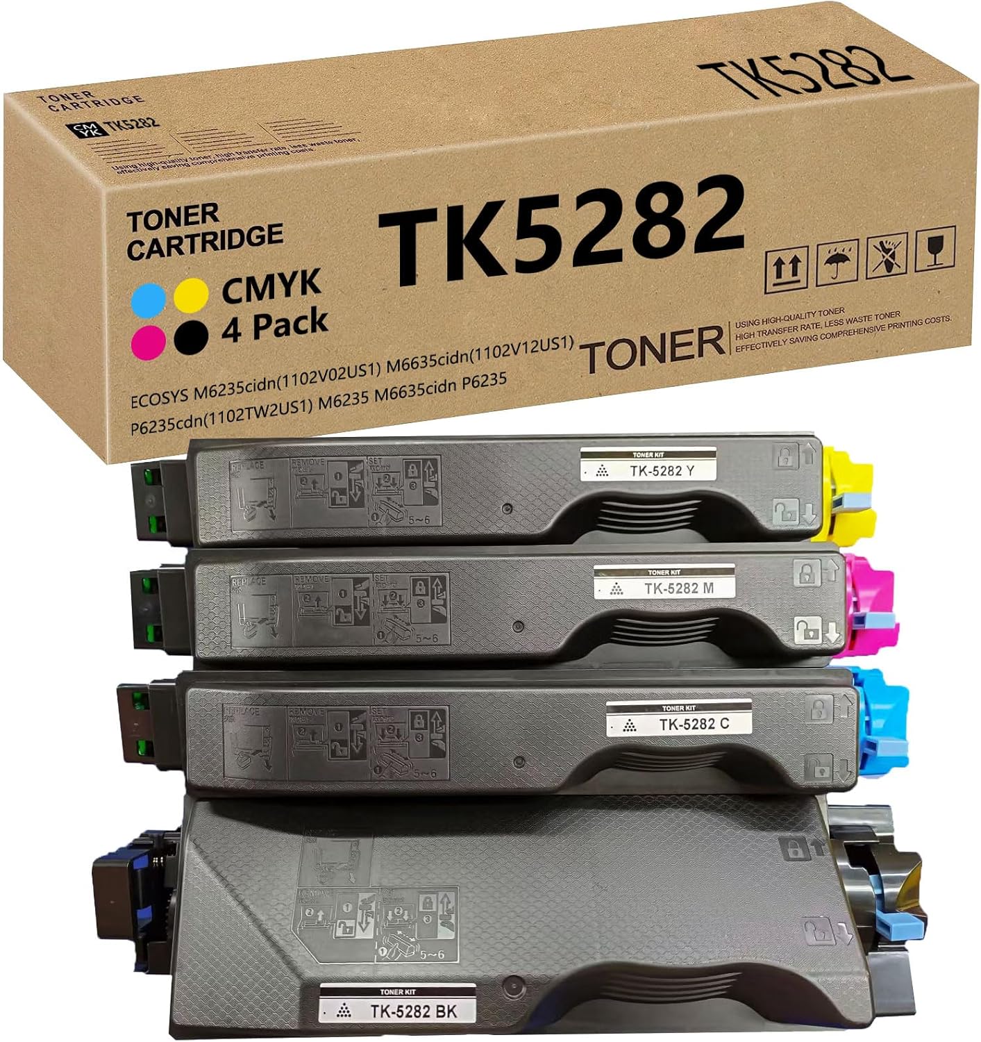 Amazon.com: TK5282 TK-5282 Toner Cartridge Compatible for Kyocera TK ...
