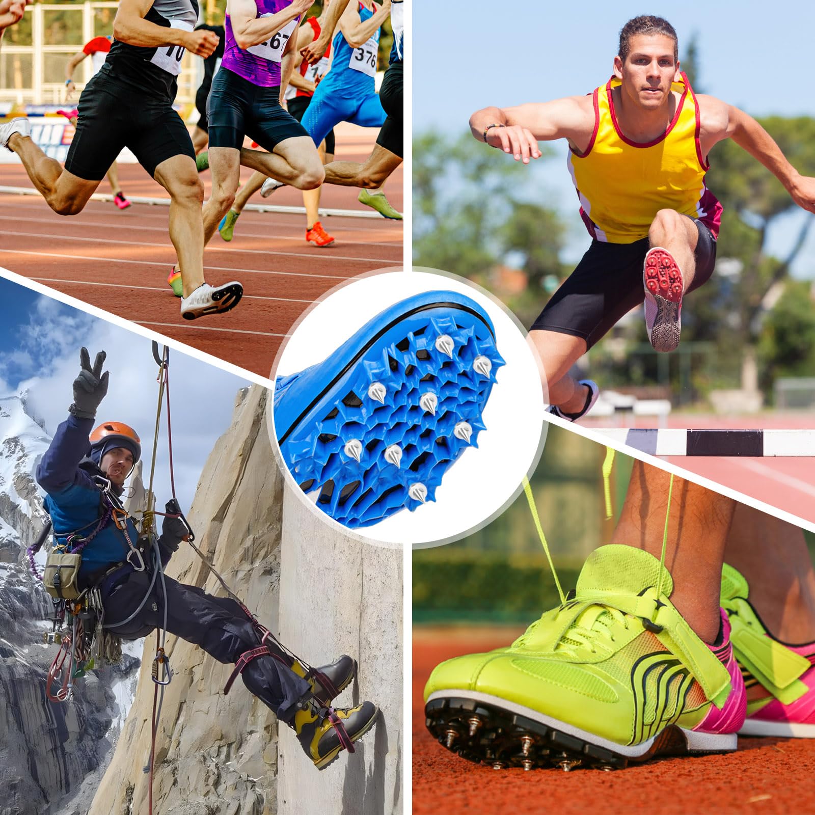 Snapklik.com : YUNVI Track Spikes - 200 Pcs Stainless Steel Pyramid ...