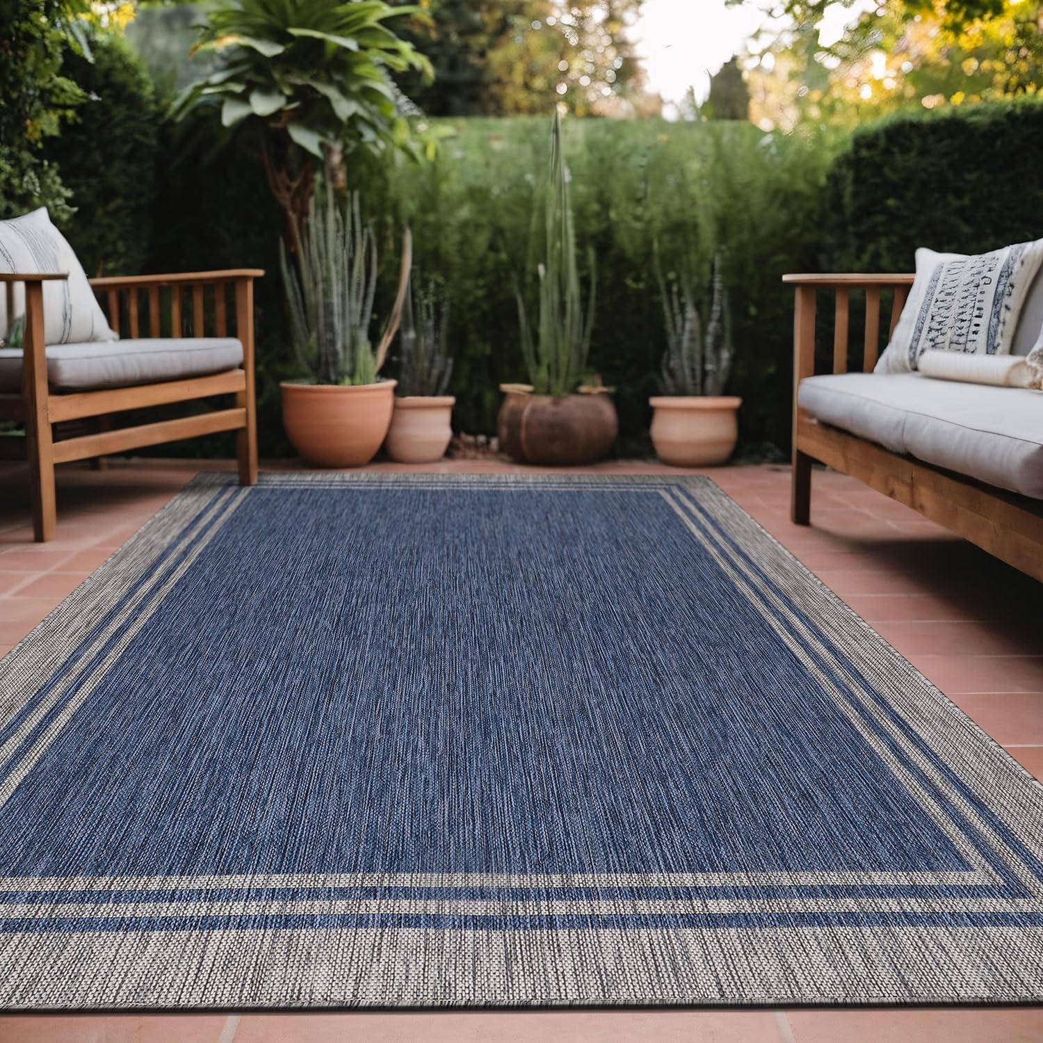 Amazon.com: Beverly Rug Waikiki Boho Indoor Outdoor Rug 8x10, Washable ...