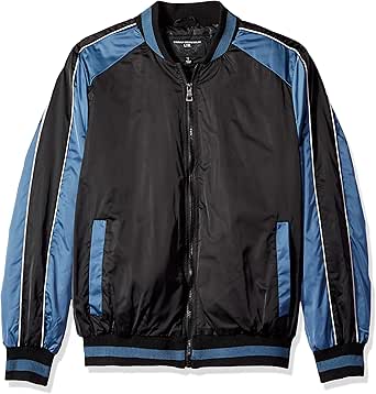Urban Republic Mens Heavy Poly Satin Jacket, Black, M at Amazon Men’s ...