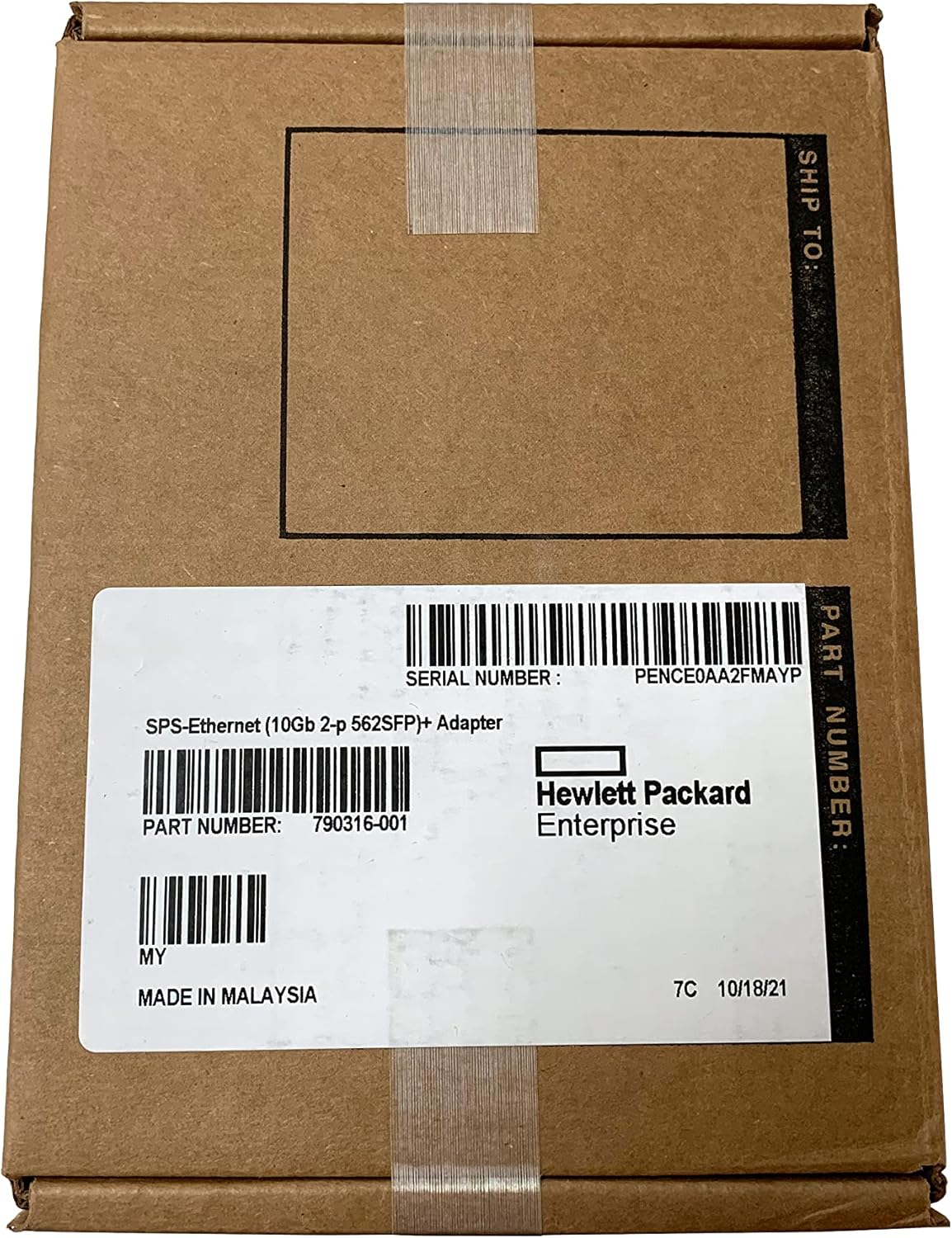Amazon.com: 727055-B21 New Sealed HPE Ethernet 10Gb 2-Port 562SFP ...