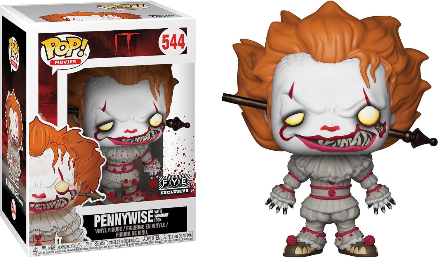 Pennywise w/ Wrought Iron (f.y.e. Exclusive): It x Funko POP! Movie ...