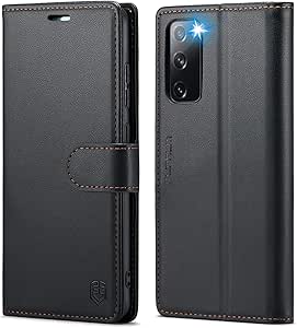 Amazon.com: FLIPALM Funda tipo cartera para Samsung Galaxy S20 FE 5G, color negro, bloqueo RFID ...