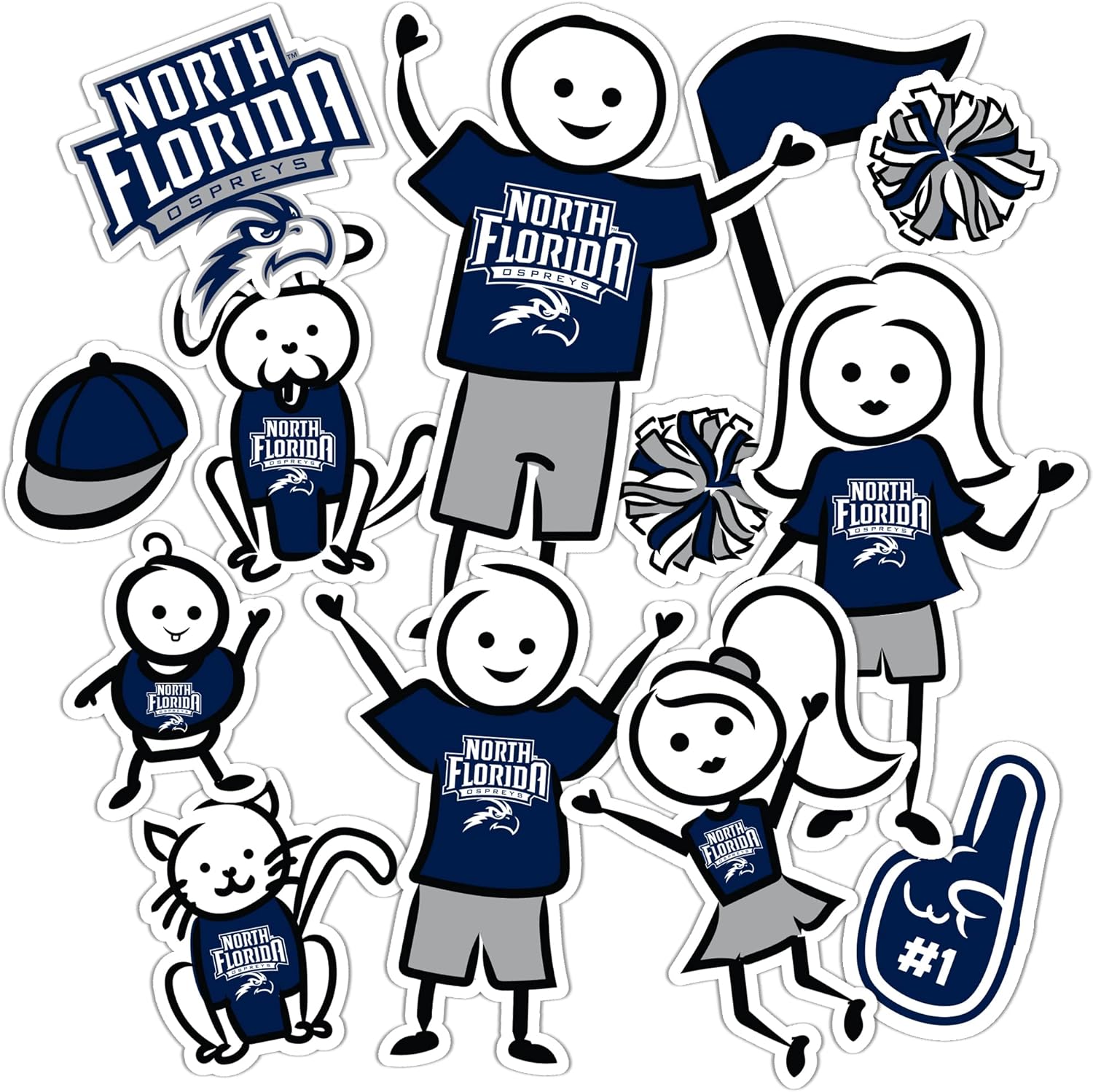 Amazon.com: University of North Florida UNF Ospreys Sticker Vinyl Decal ...