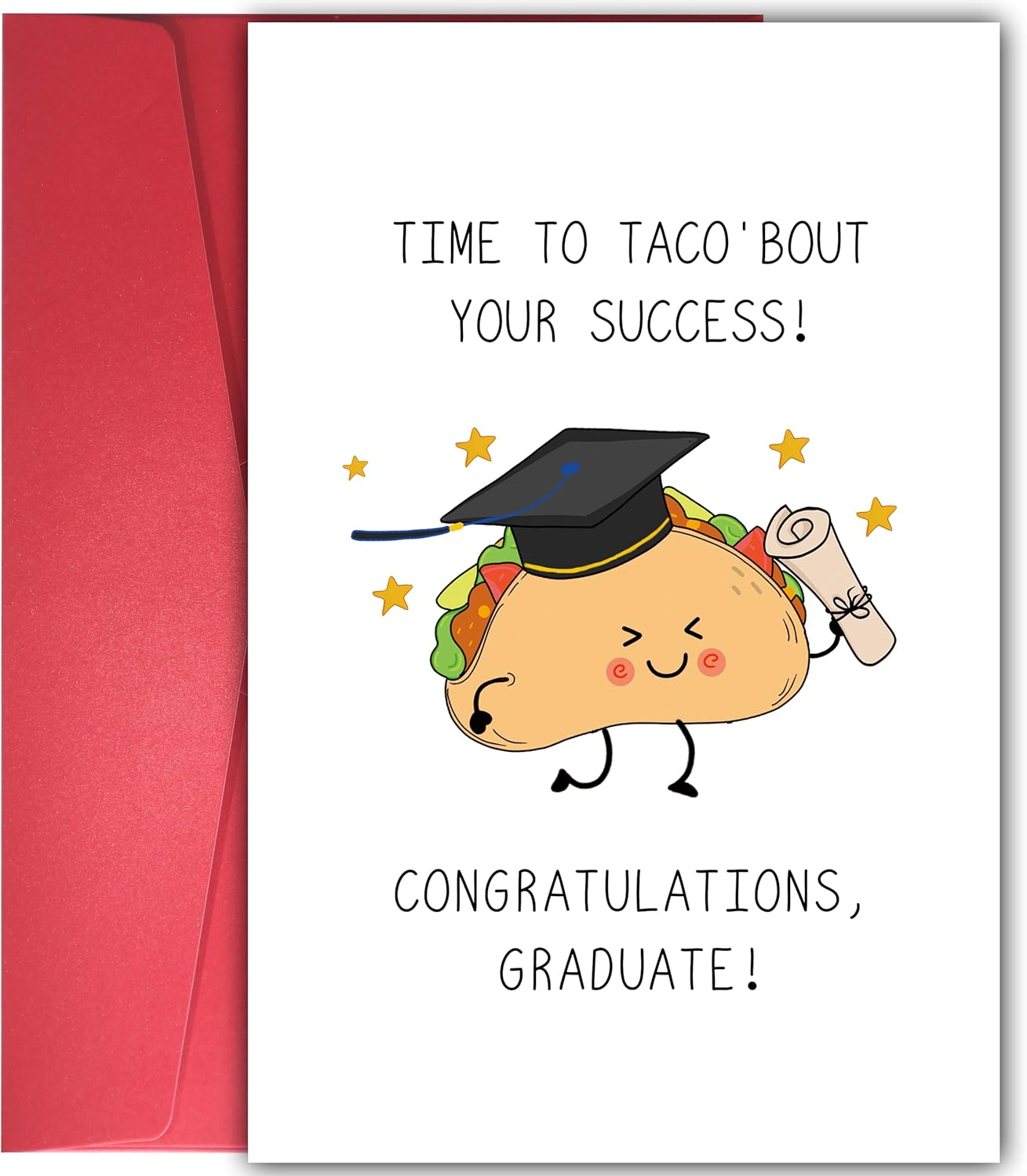Amazon.com: YIWANSIN Funny Graduation Card for Taco Lover, Taco ...
