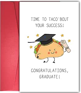 Amazon.com: YIWANSIN Funny Graduation Card for Taco Lover, Taco ...