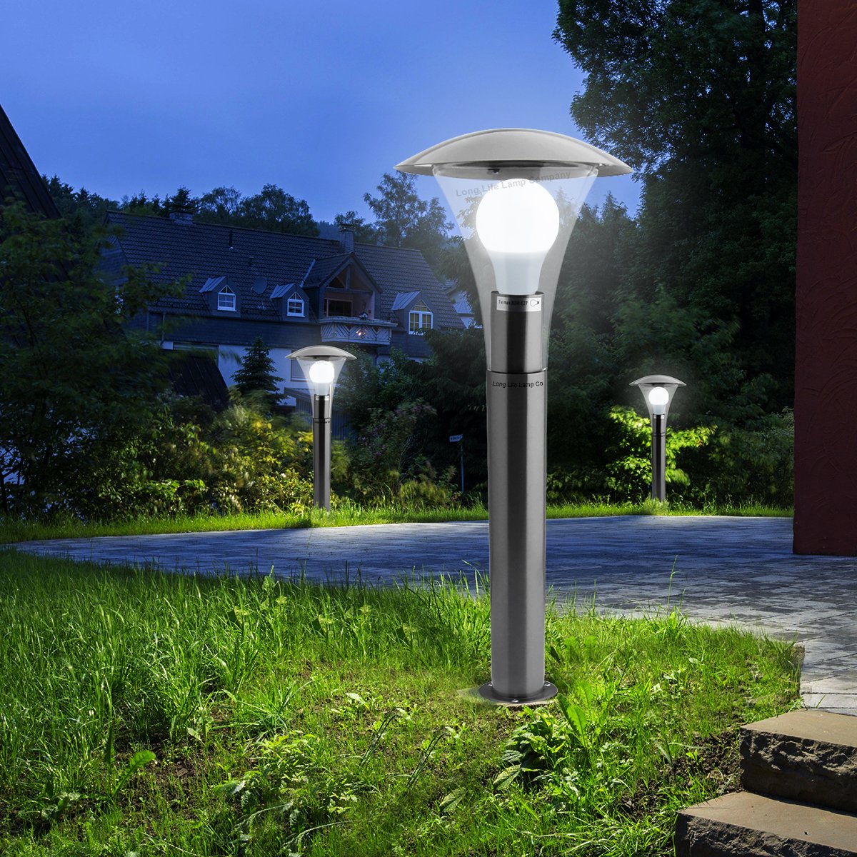 Steel Driveway Lamp Posts Lindby Outdoor Light Daphne, 220 Cm, Black,