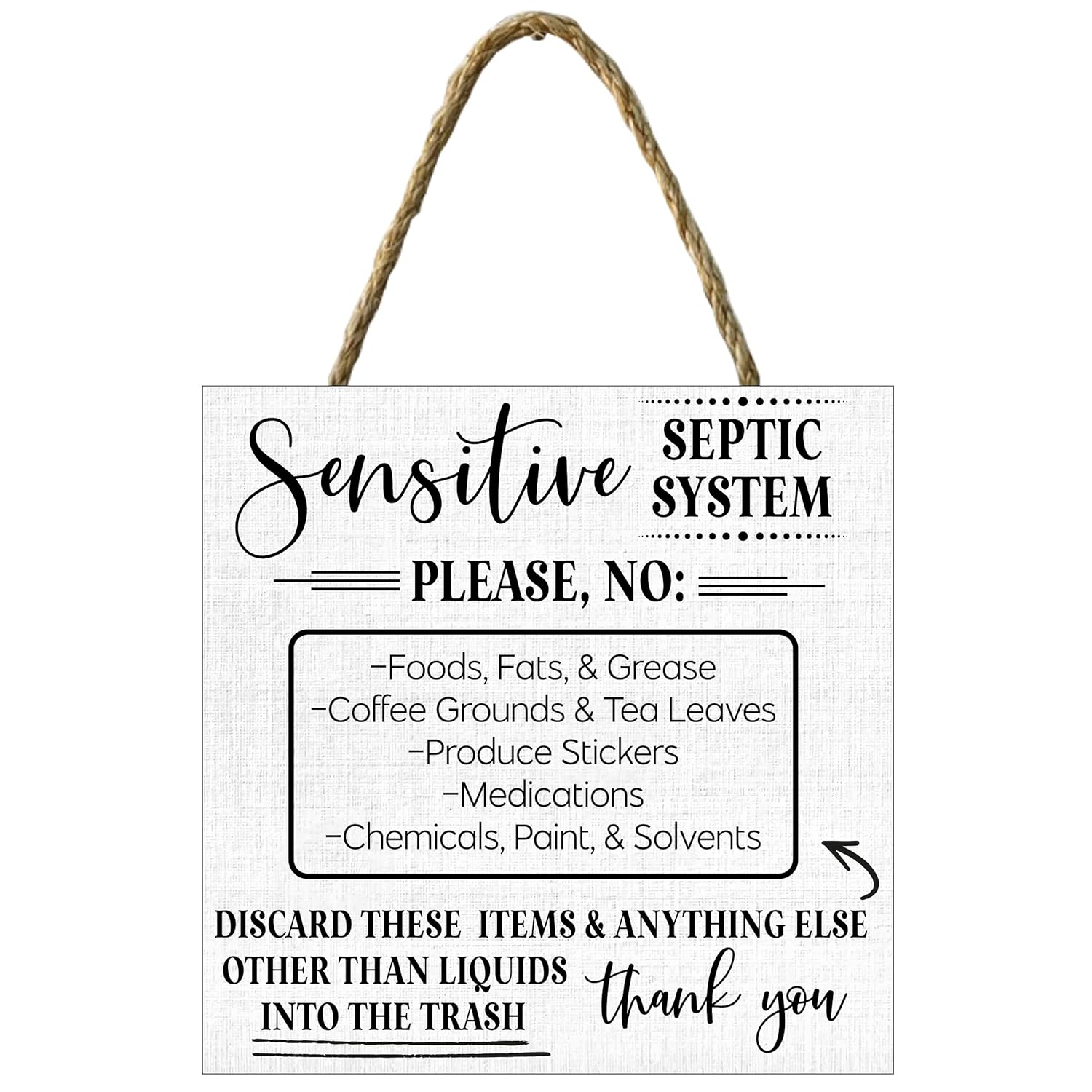 Amazon.com: Sensitive Septic System Sign Great for Kitchen Sink Rental ...