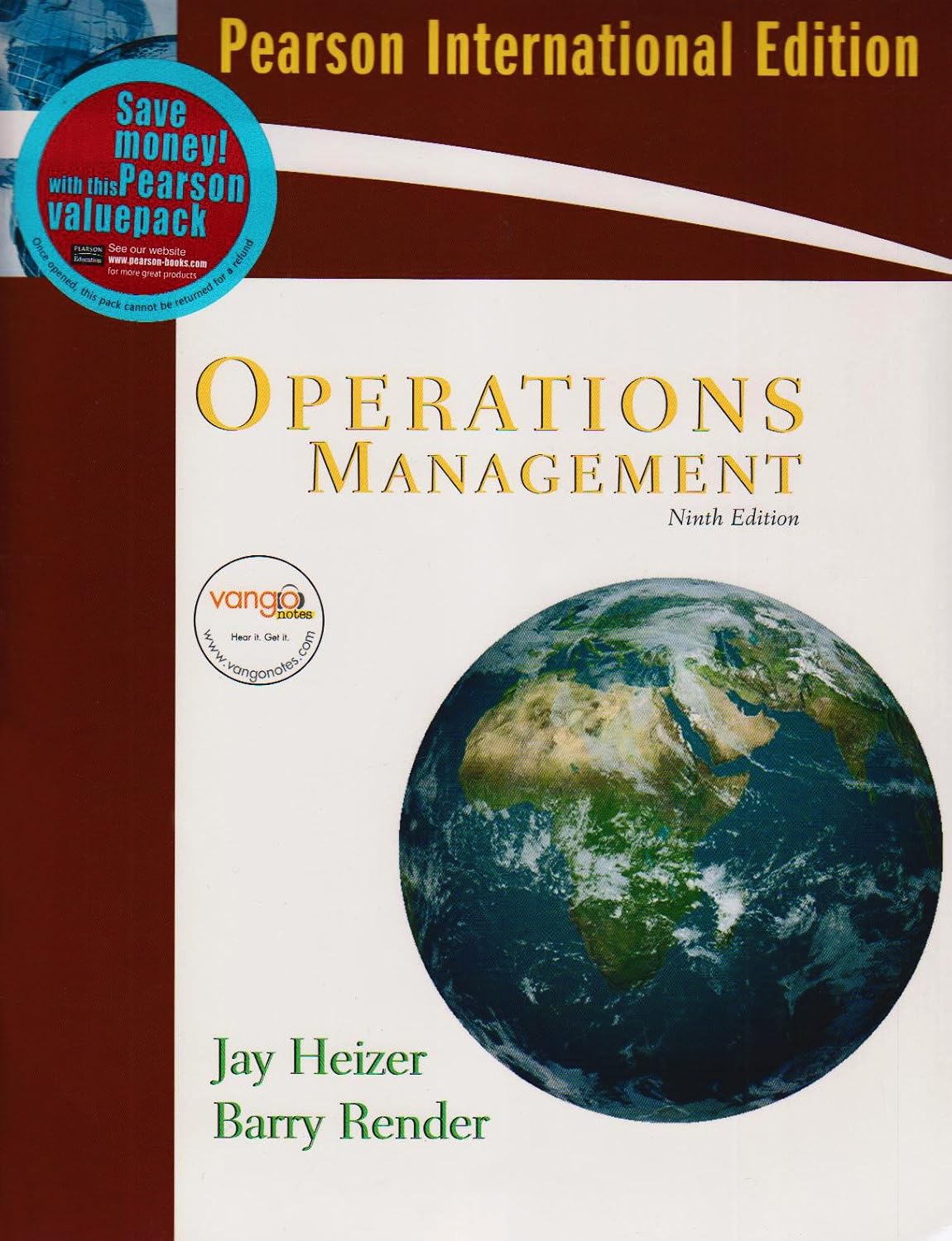 Online Course Pack:Operations Management:International Edition/Student ...