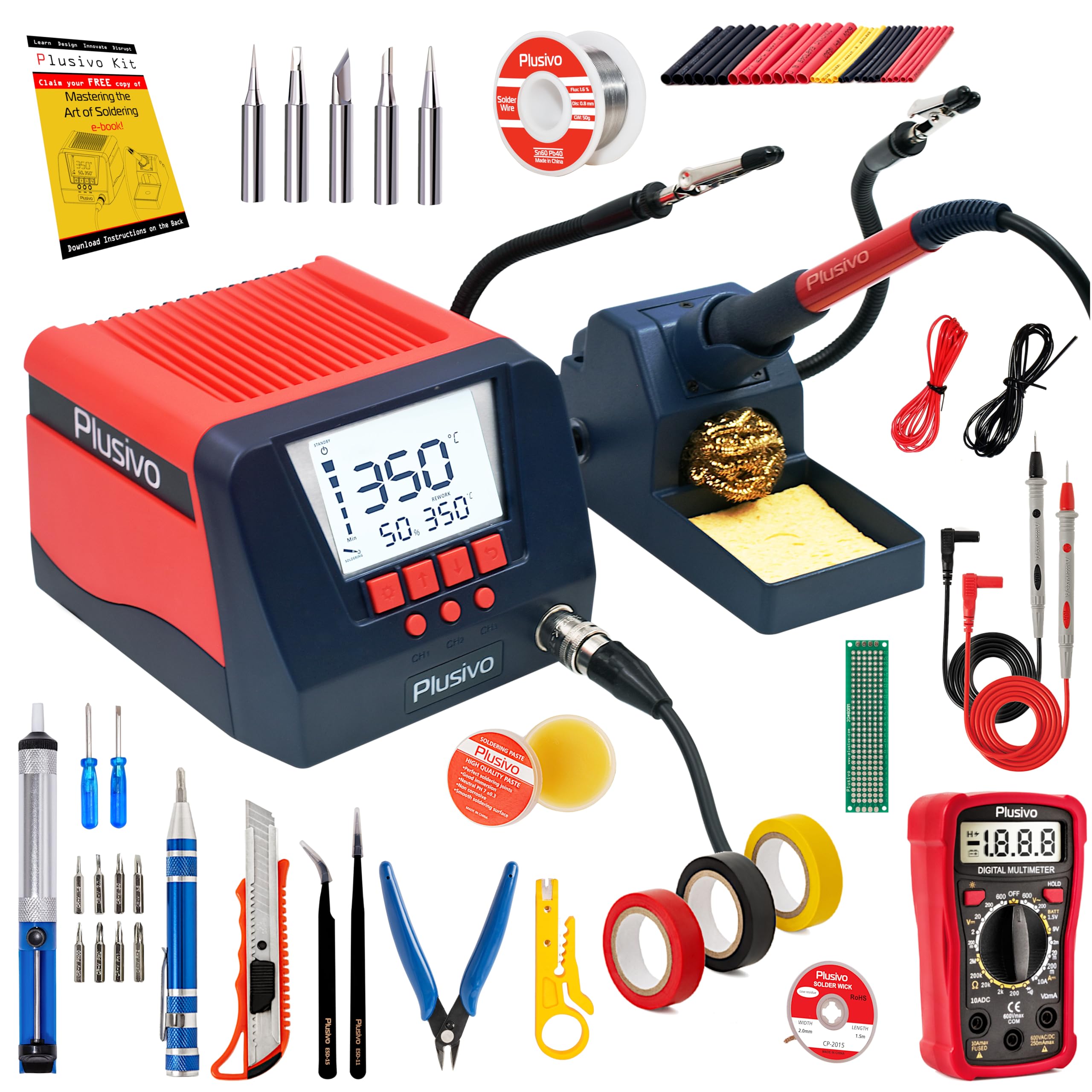 Hot Air Rework Soldering Station,Digital Soldering Iron Station 60W ...