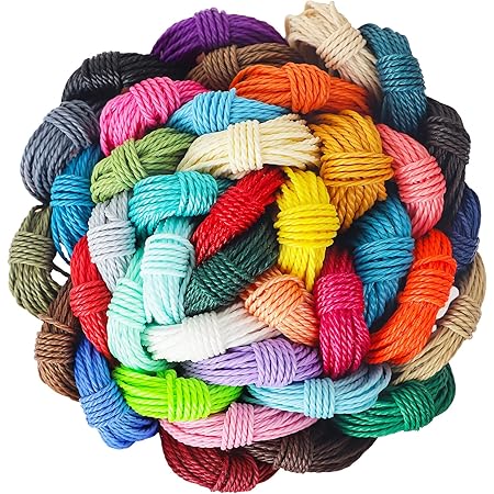 Amazon.com: 35 Colors 1mm Waxed Polyester Cord Bracelet Cord Wax Coated ...