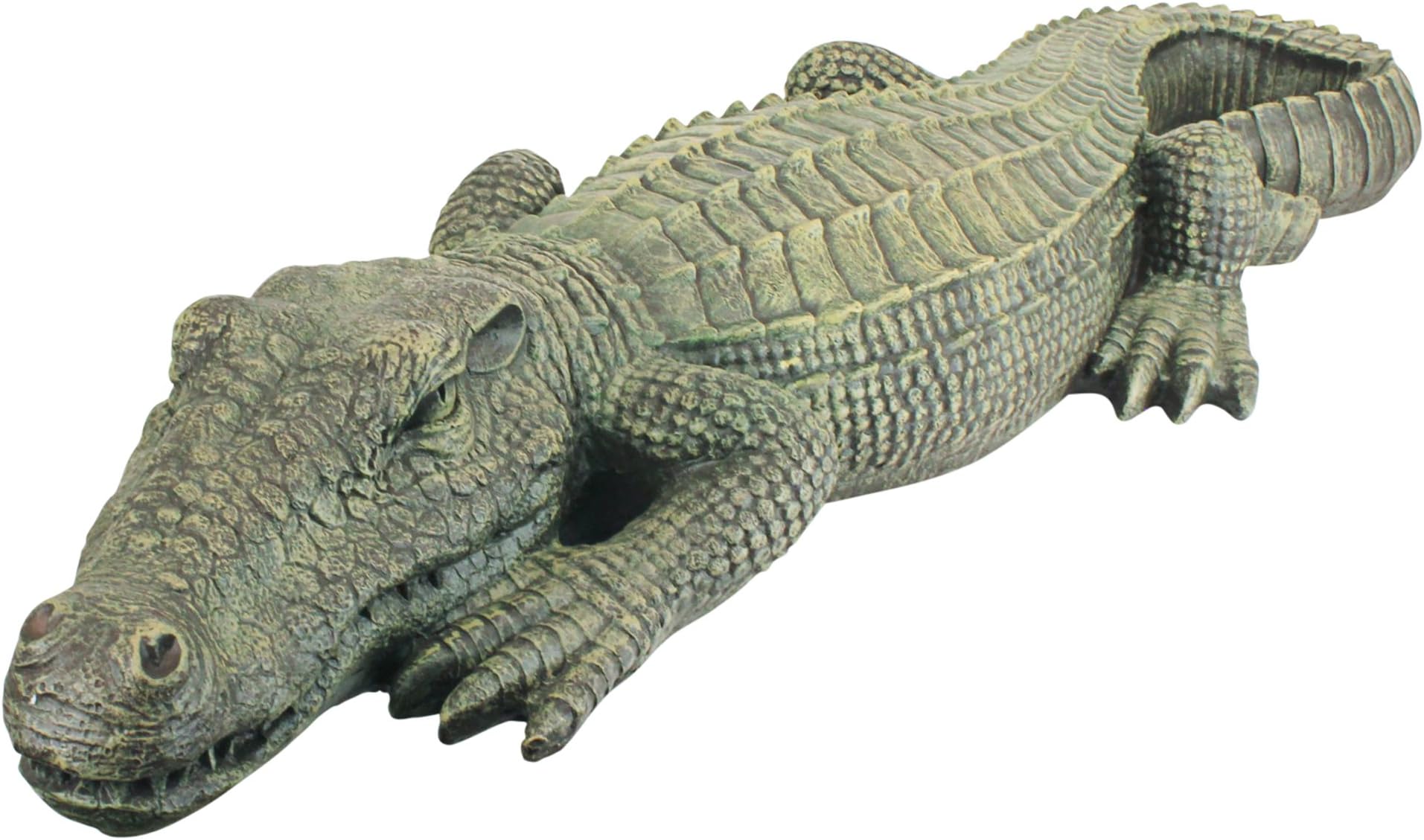 Amazon.com: Large Alligator Crocodile Statue Indoor Outdoor Garden ...