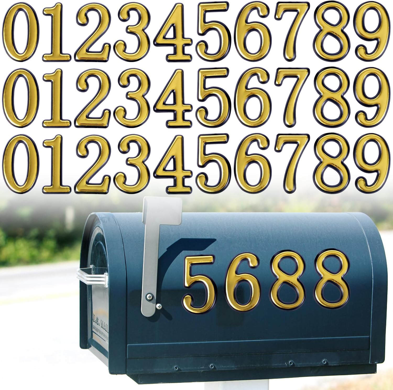 Amazon.com: 30pcs Mailbox Numbers, 2in Long 0-9 Reflective Mailbox ...