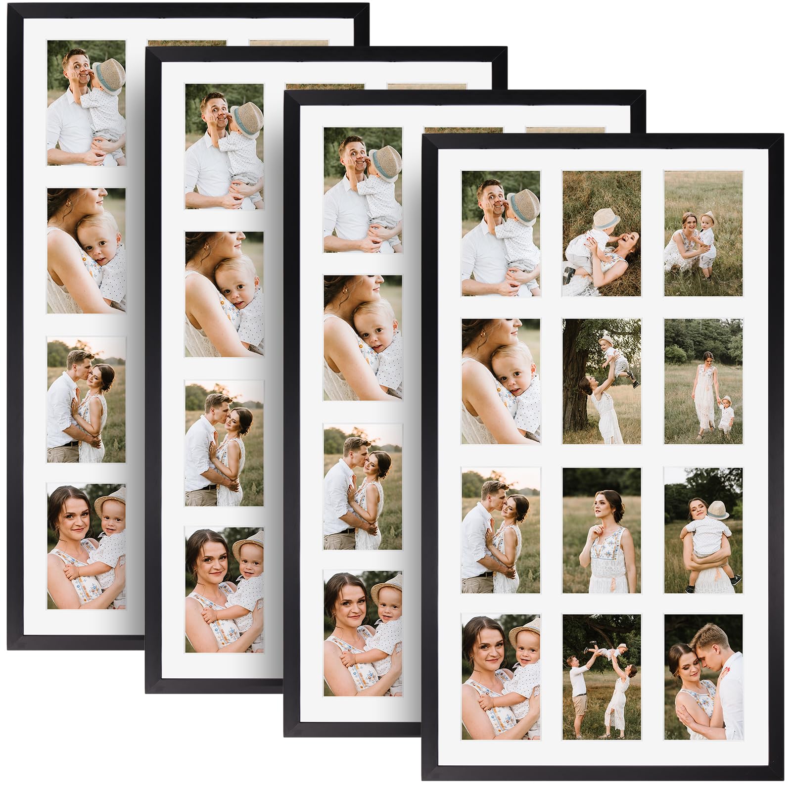 Snapklik.com : SPEPLA 12 Opening 4x6 Black Collage Picture Frames Set ...
