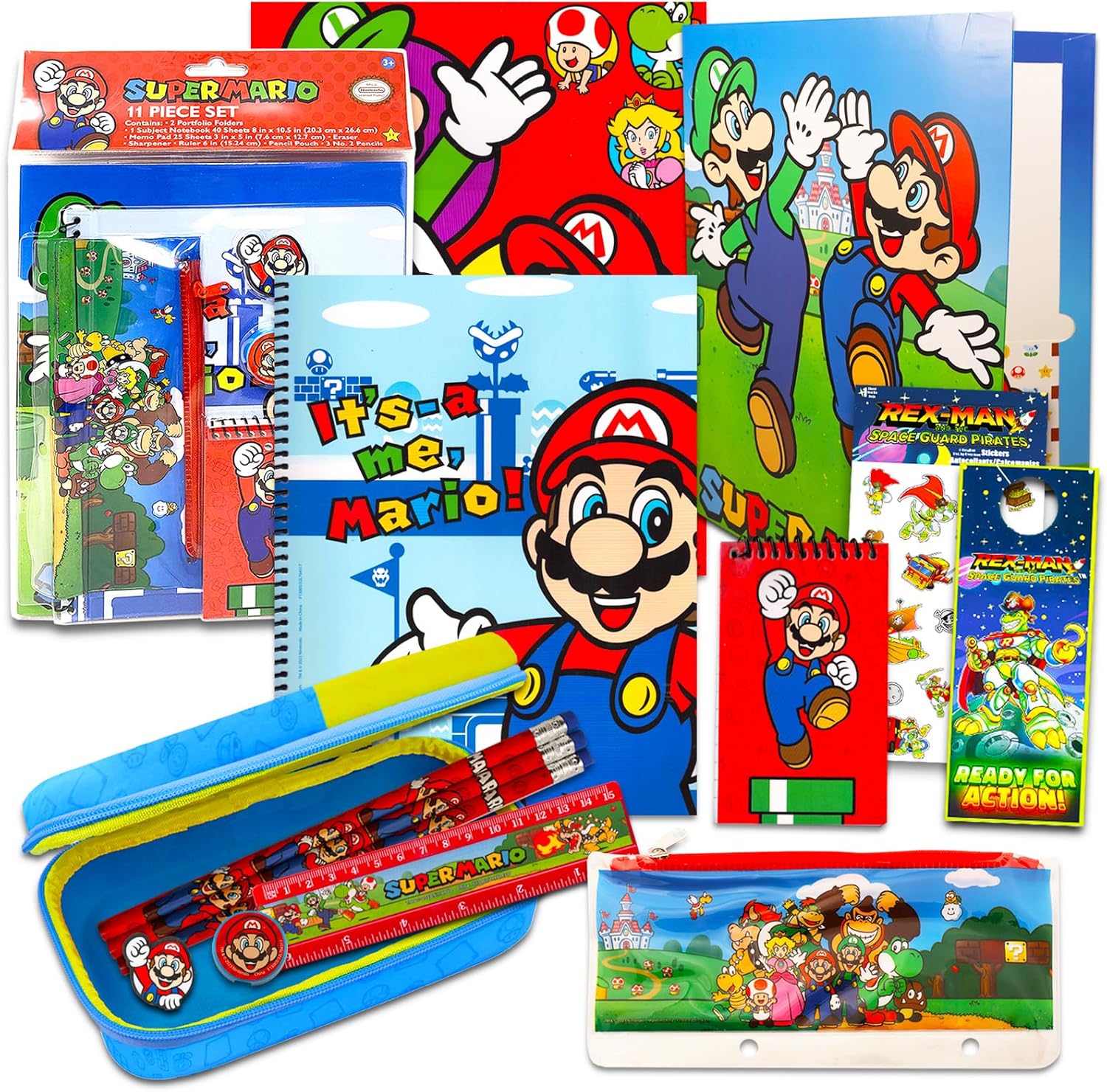 Amazon.com : Super Mario School Supplies Set - Mario Stationery Bundle ...