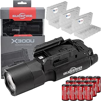 Amazon.com: SureFire X300U-A Ultra High Output 1000 Lumens LED Weapon Light, Black, with 12 ...