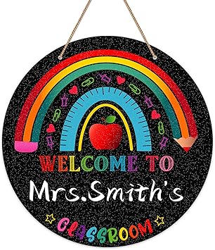 Amazon.com: WhatSign Welcome Sign for Classroom Door Decorations 11.5 ...