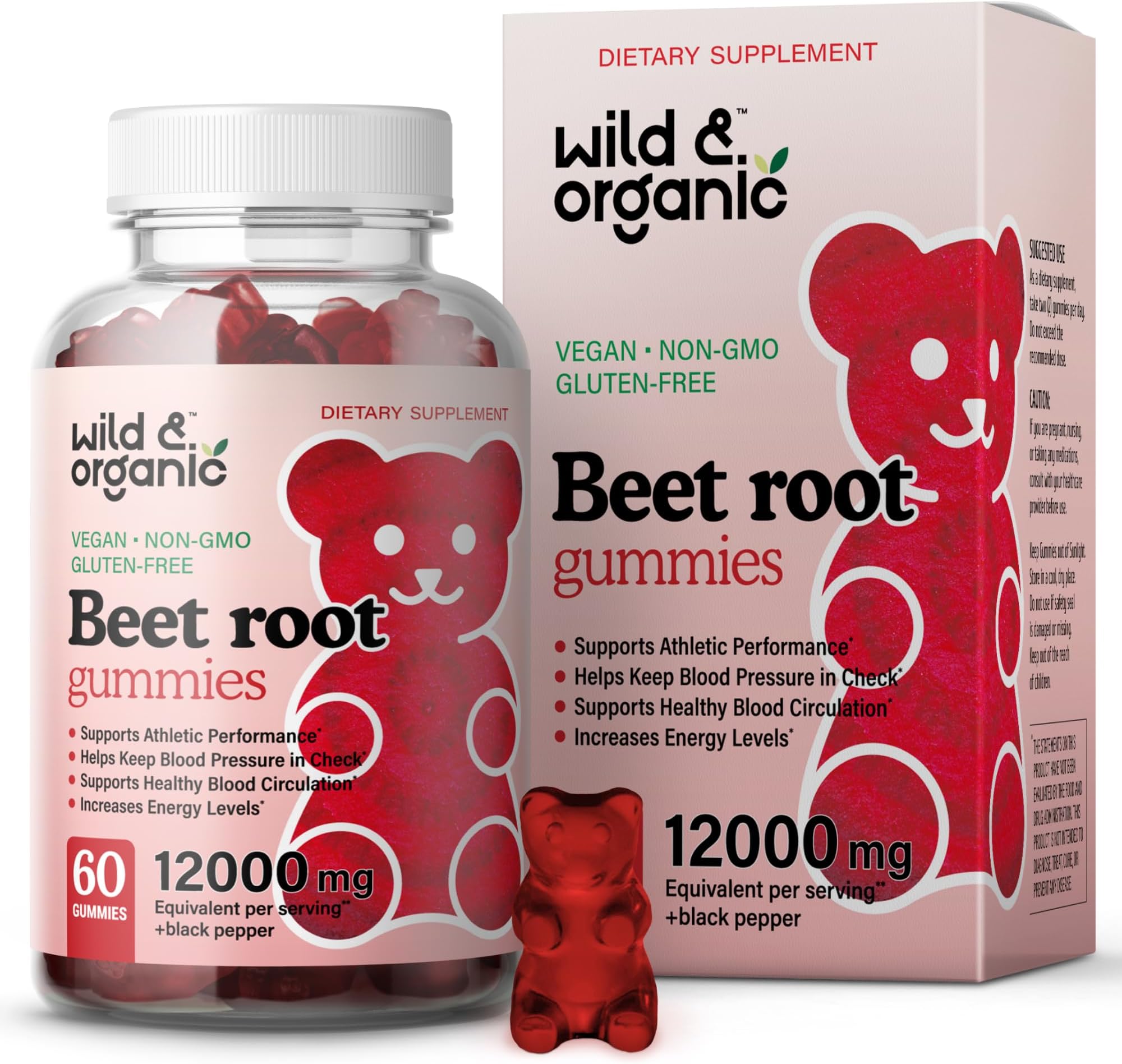 Amazon.com: Wild & Organic Beet Root Gummies 12000 mg - Red Beets ...