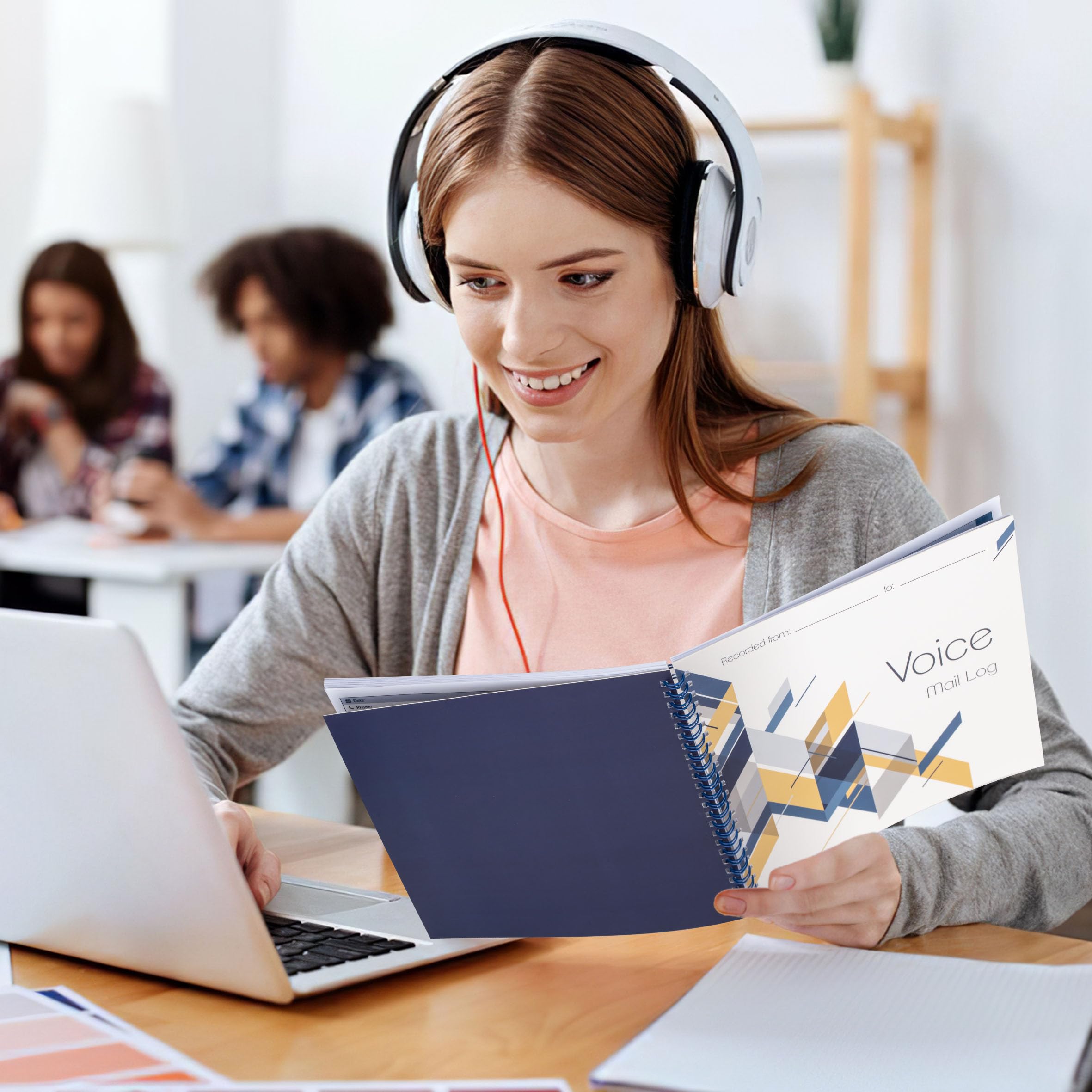 Snapklik.com : INKNOTE 2Pcs Voicemail Log Book Spiral Voice Message Log ...