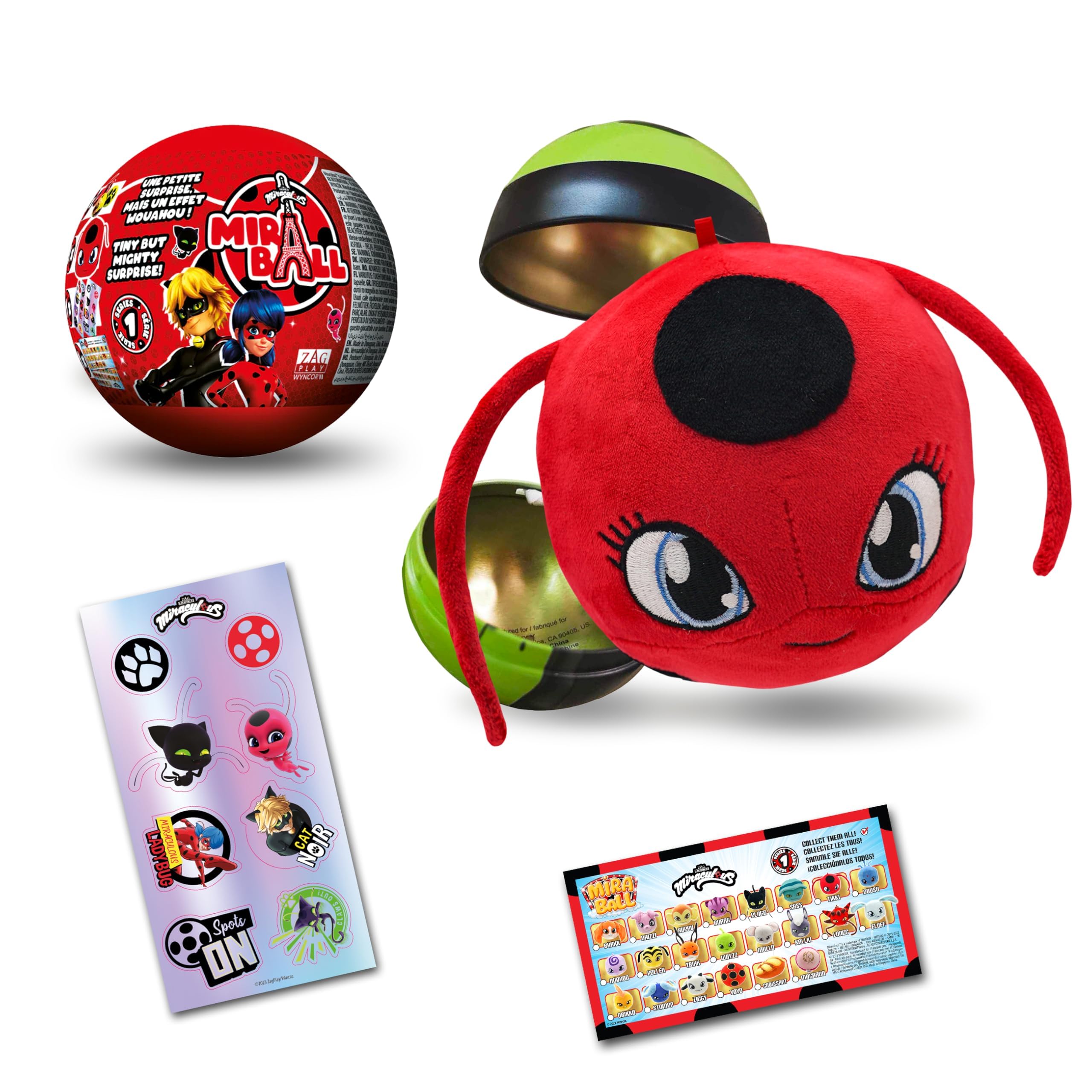 Amazon.com: Miraculous Ladybug MiraBall, 3-in-1 Surprise, 1 Pack, Blind ...