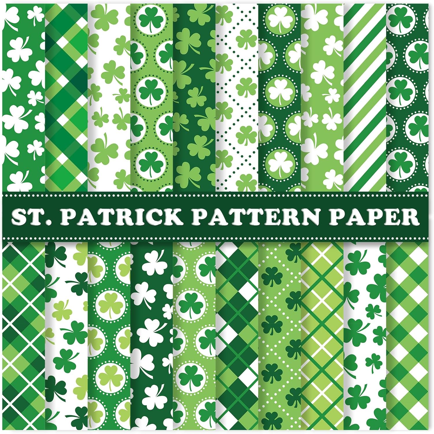 Amazon.com : JarThenaAMCS 40 Sheets Green St. Patrick's Day Pattern ...