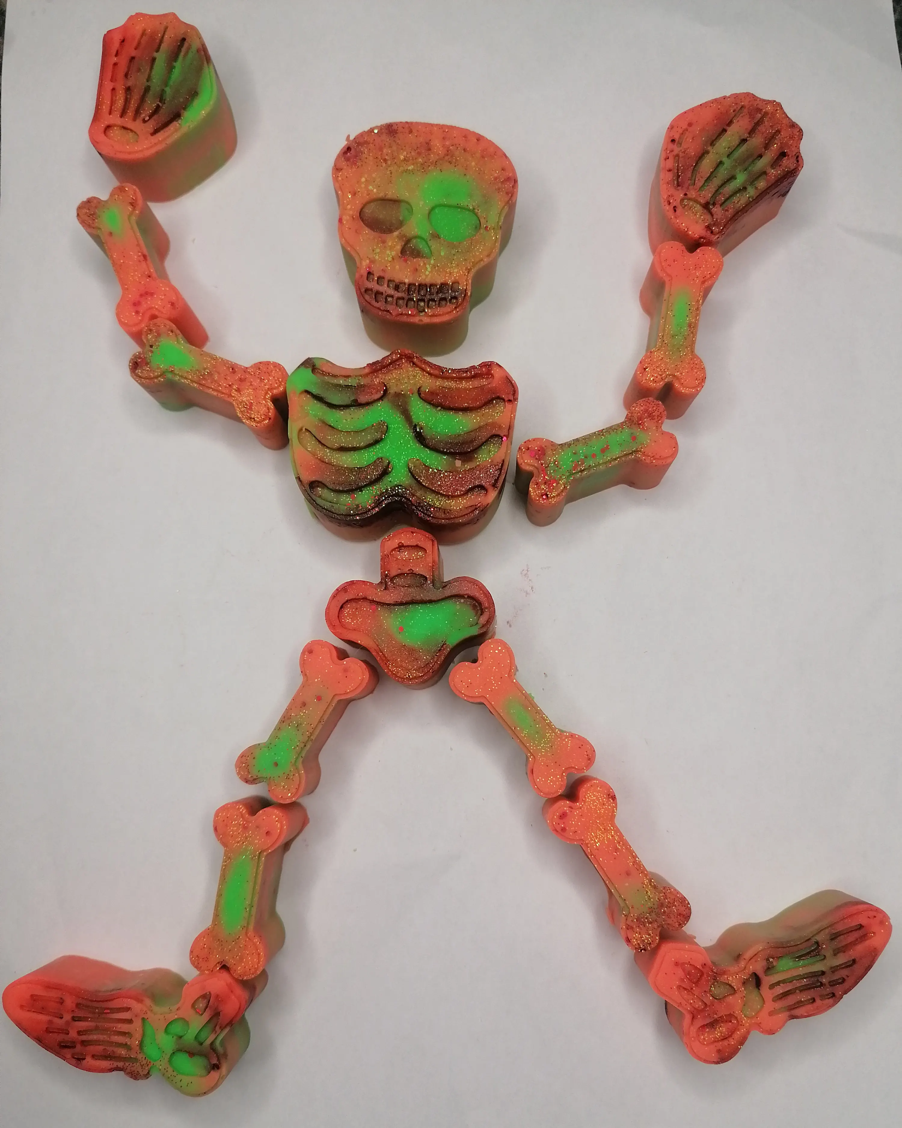 Amosfun Halloween Silicone Mold, Human Skeleton Baking Mold for Candy ...
