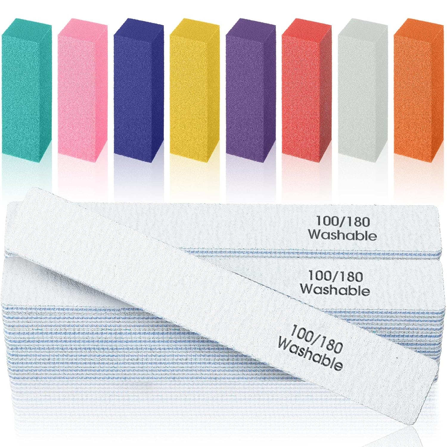 Amazon.com : 140 Pcs Nail Files and Buffers Professional Manicure Tools ...