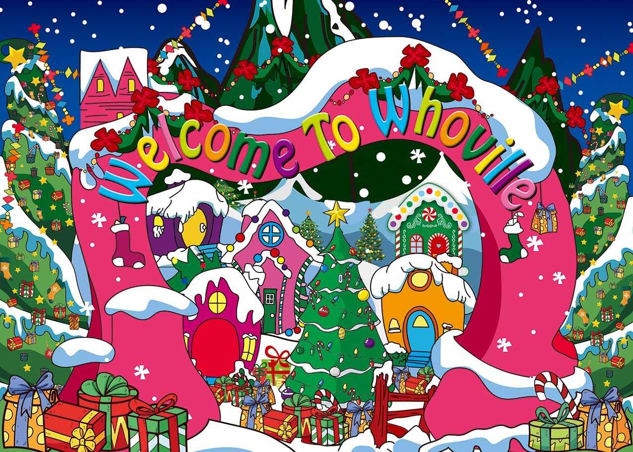 Amazon.com : Welcome to Whoville Backdrop 10x8FT Winter Christmas ...