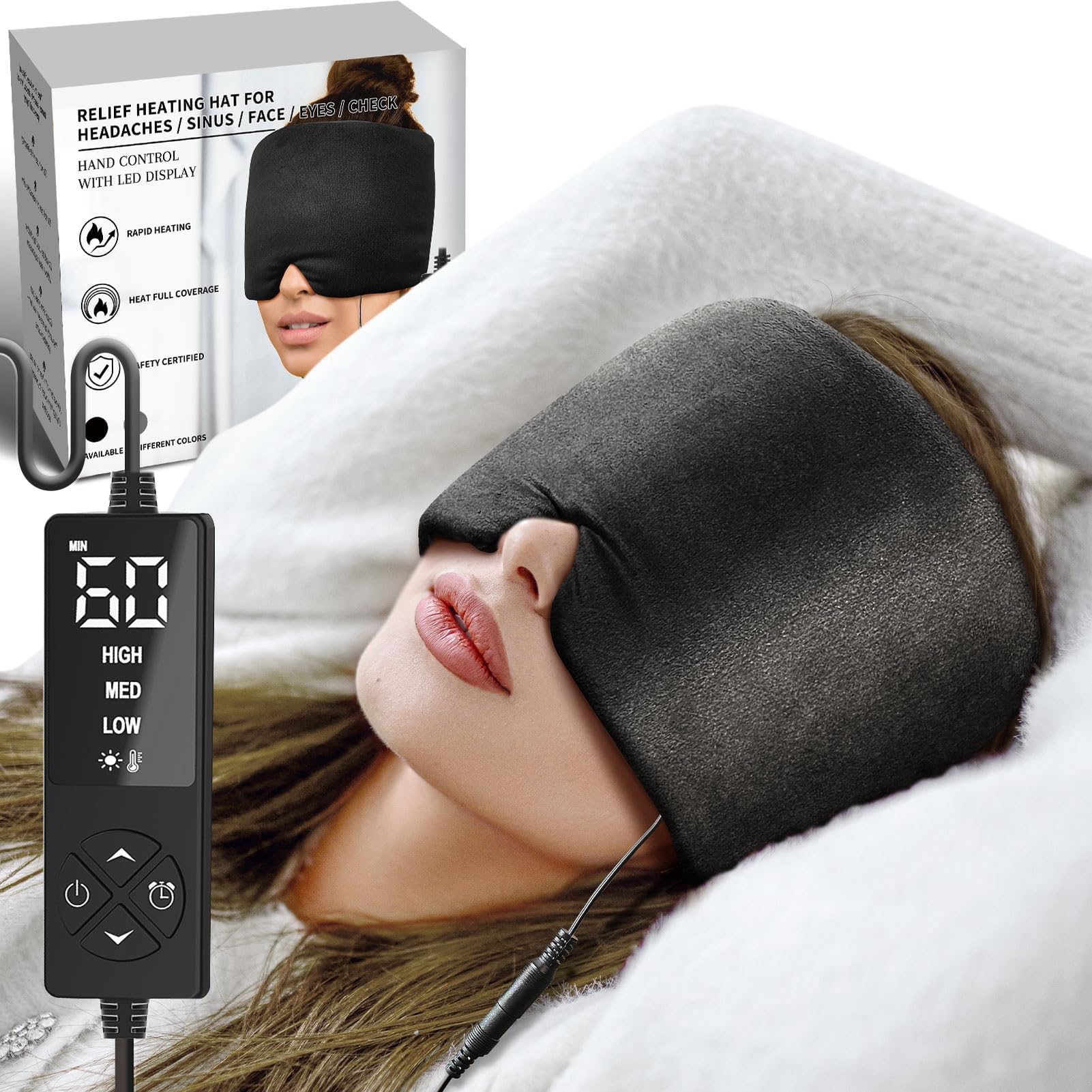 Amazon.com: sticro Extra Large Moist Heat Sinus Relief Mask, Reusable ...