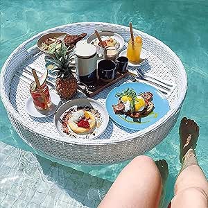 Amazon.com: Floating Tray for Pool Luxury Floating Serving Trays Table ...