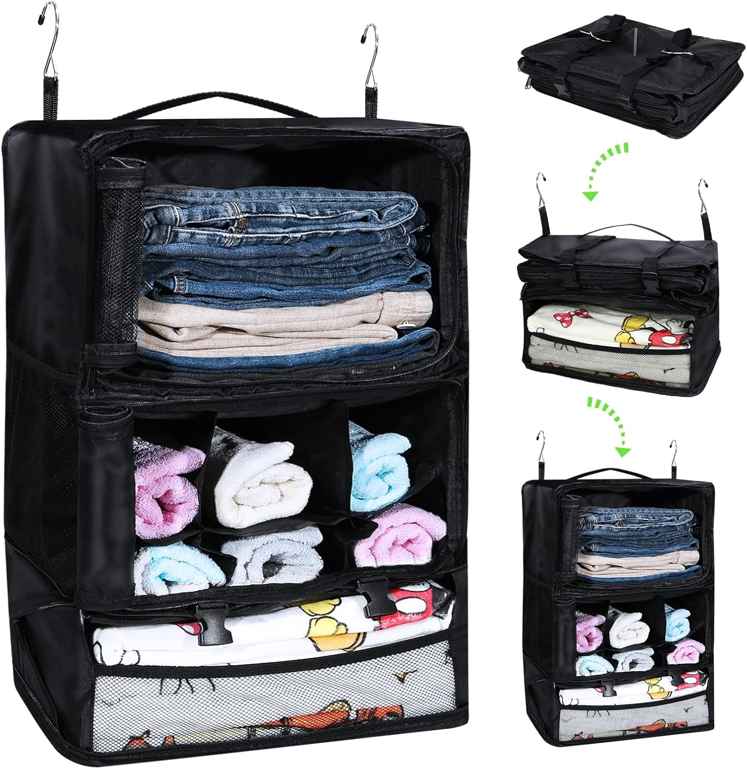 Amazon.com: Portable Hanging Closet Organizer(15.7''x11.8''x23.6''), 3 ...