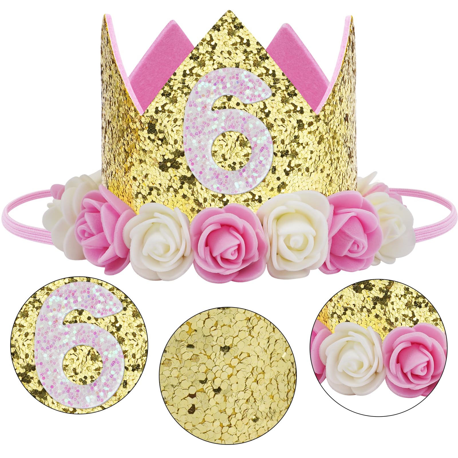 Snapklik.com : Baby Birthday Crown, Princess Crowns Tiara Girls Party Hat