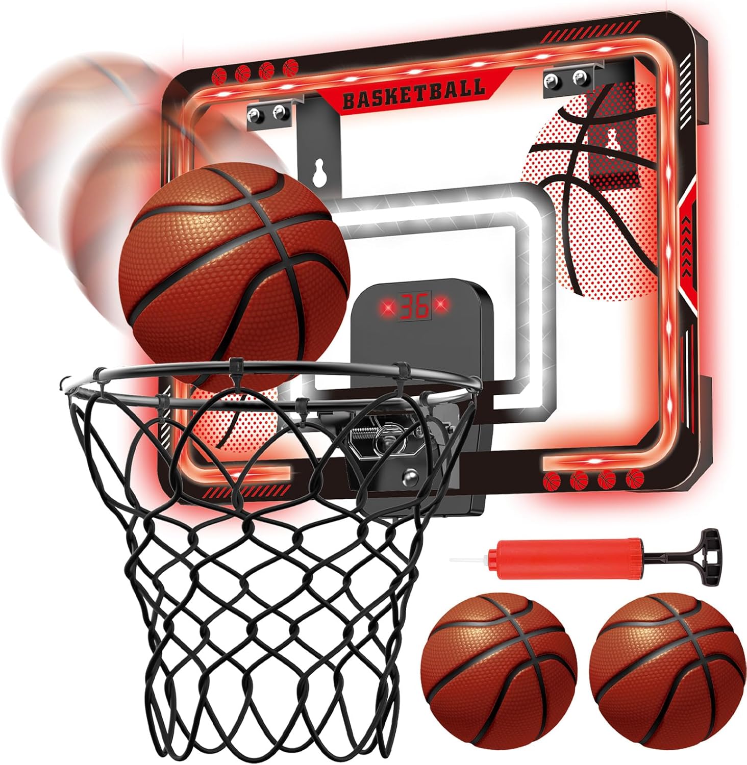 Amazon.com: Mini Basketball Hoops - Indoor Over The Door Mini Hoop with ...