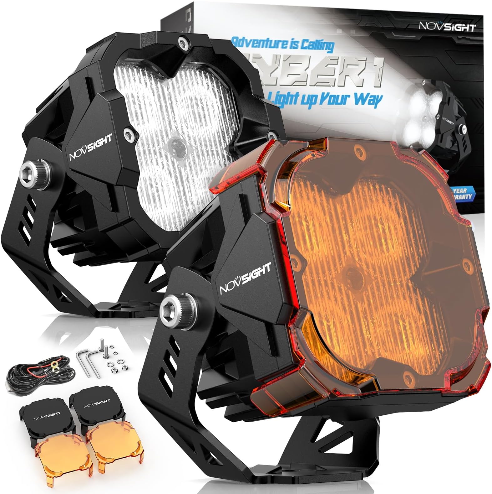 Amazon.com: LED Pods Lights Spot Lights - 3 Inch Offroad Lights 80W ...