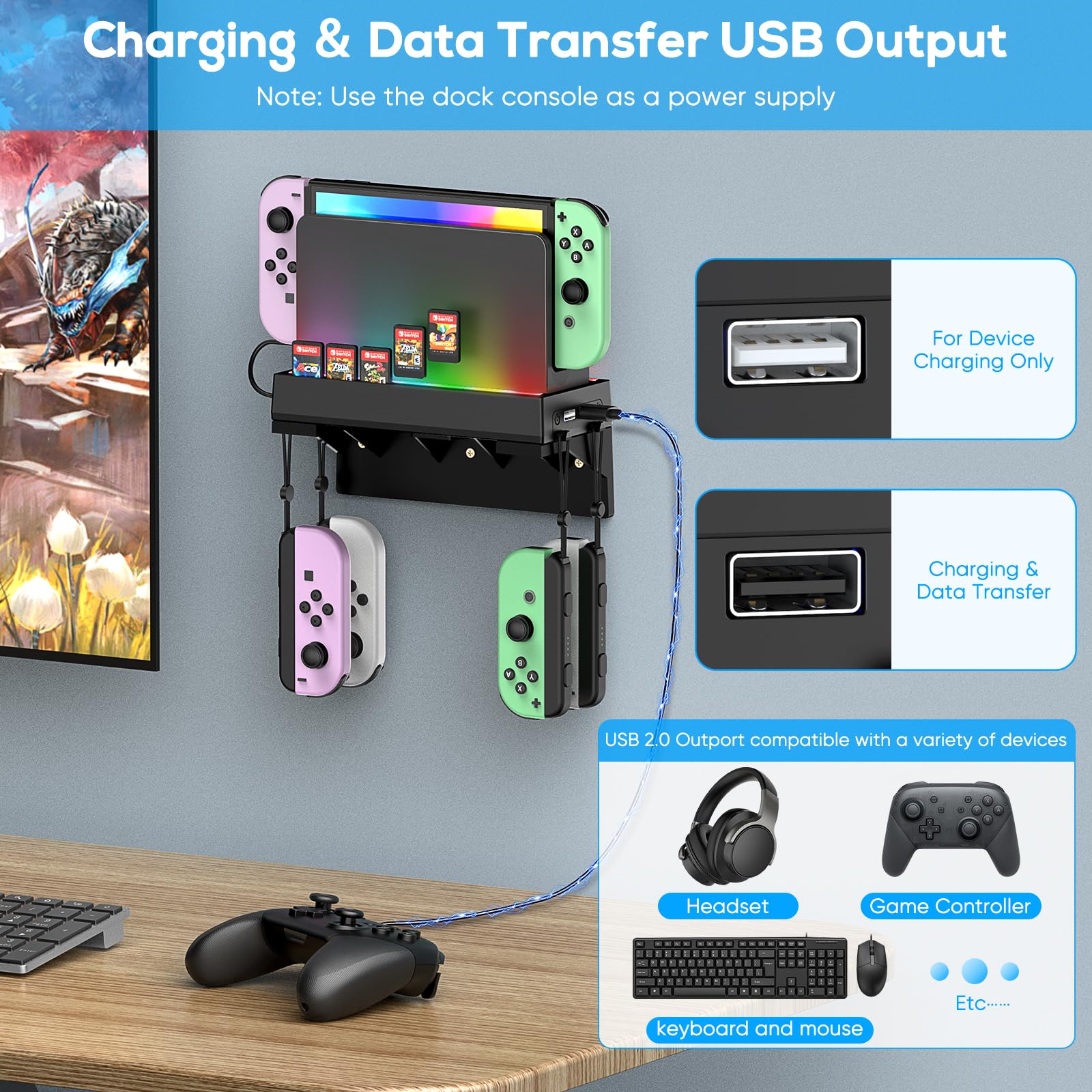 Snapklik.com : WOLIBEAR Wall Mount Kit For Nintendo Switch And Switch ...