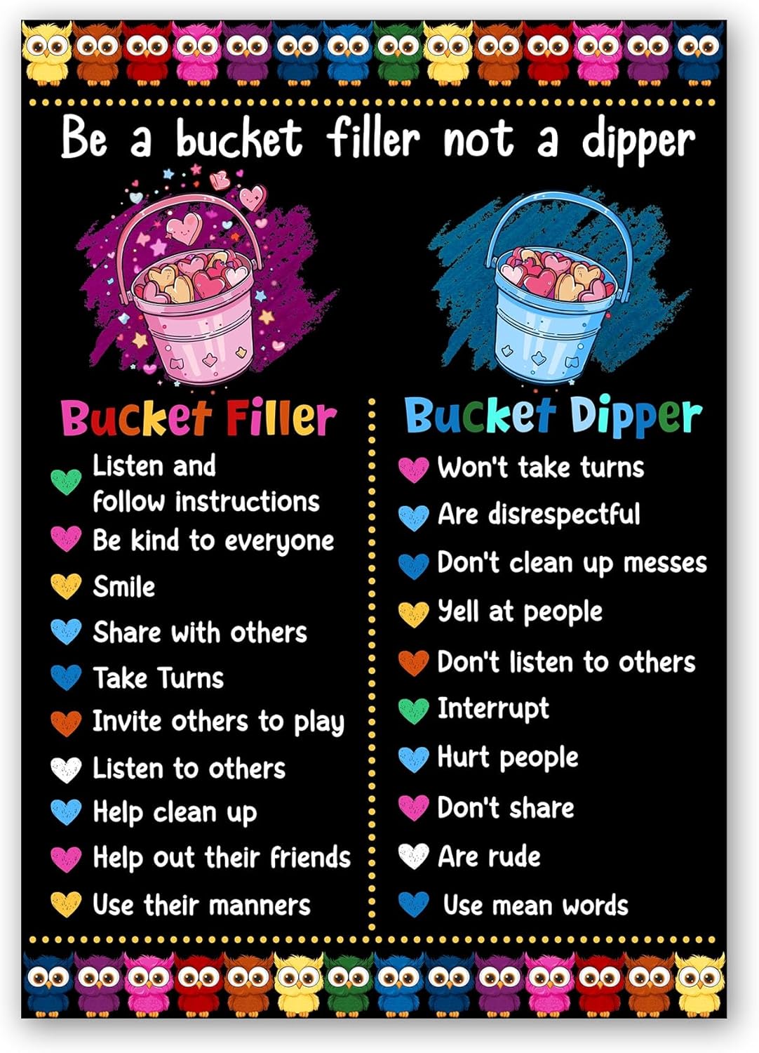 Amazon.com: HauzStore Be A Bucket Filler Not A Dipper Classroom Poster ...