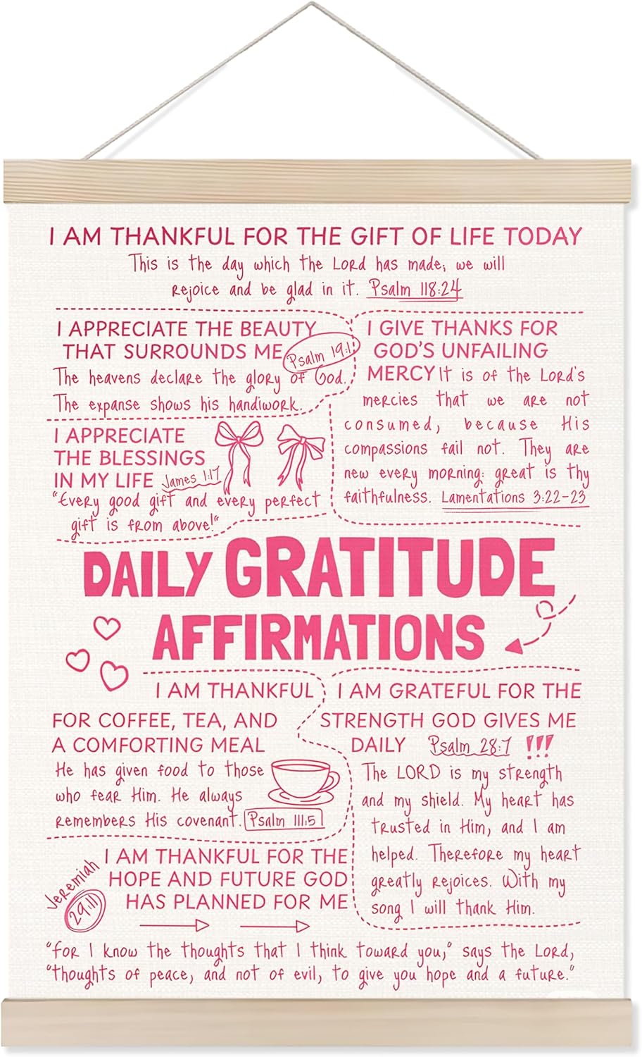Amazon.com: Welshower Pink Inspirational Positive Poster Hanger Frame ...