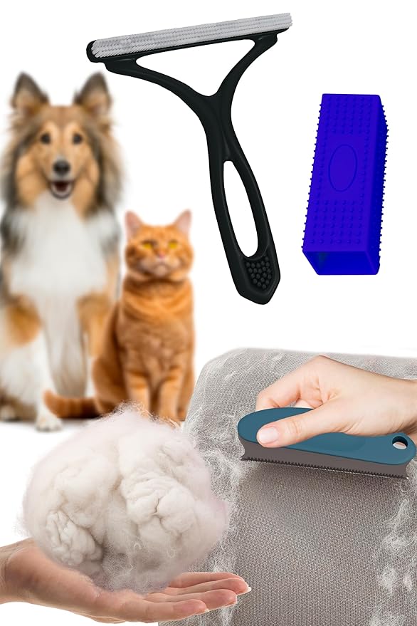 Amazon.com: Pet Hair Remover Set - Carpet Rake for Pet Hair Removal ...