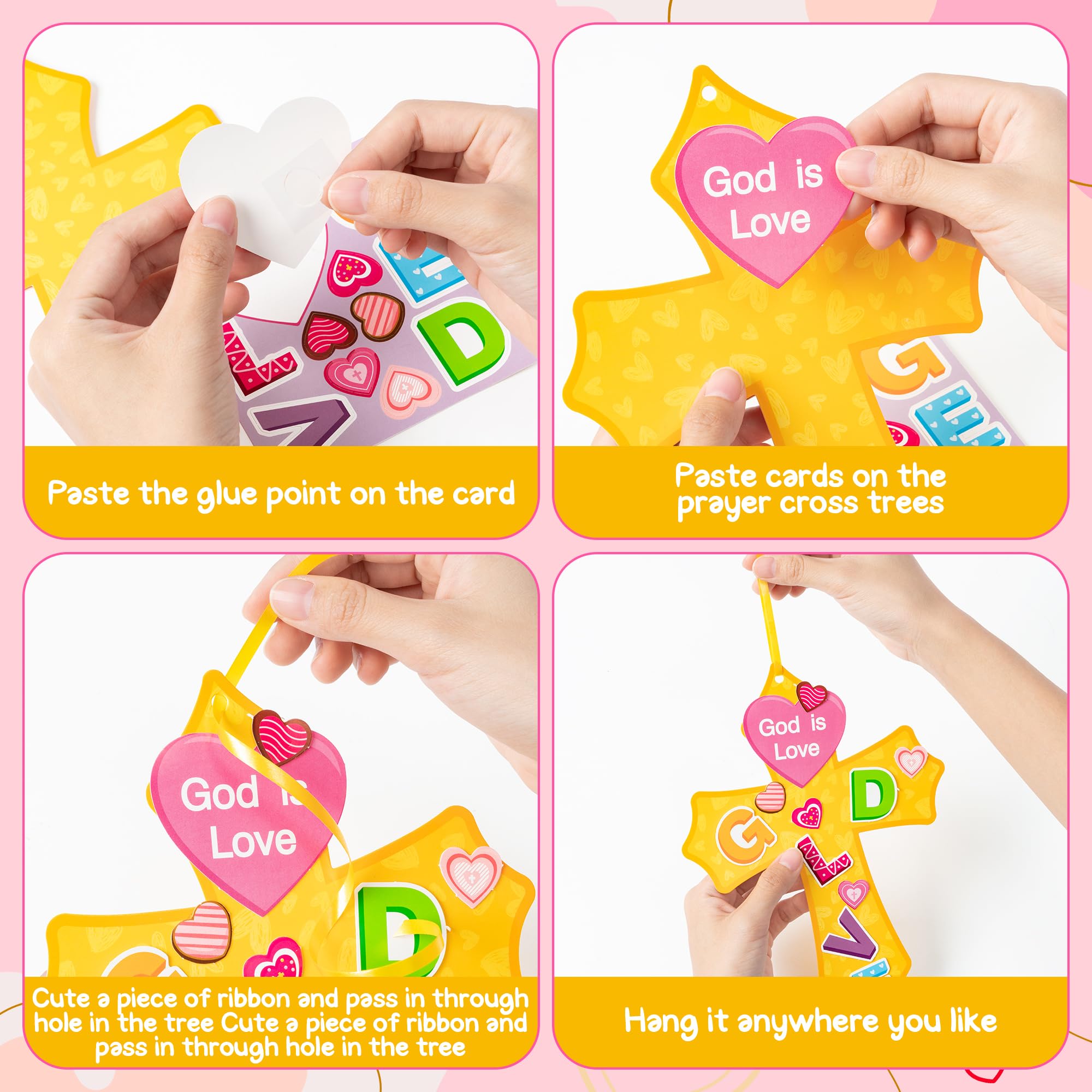 Snapklik.com : Valentines Day God Is Love Cross Craft Kit - 28 Pack ...