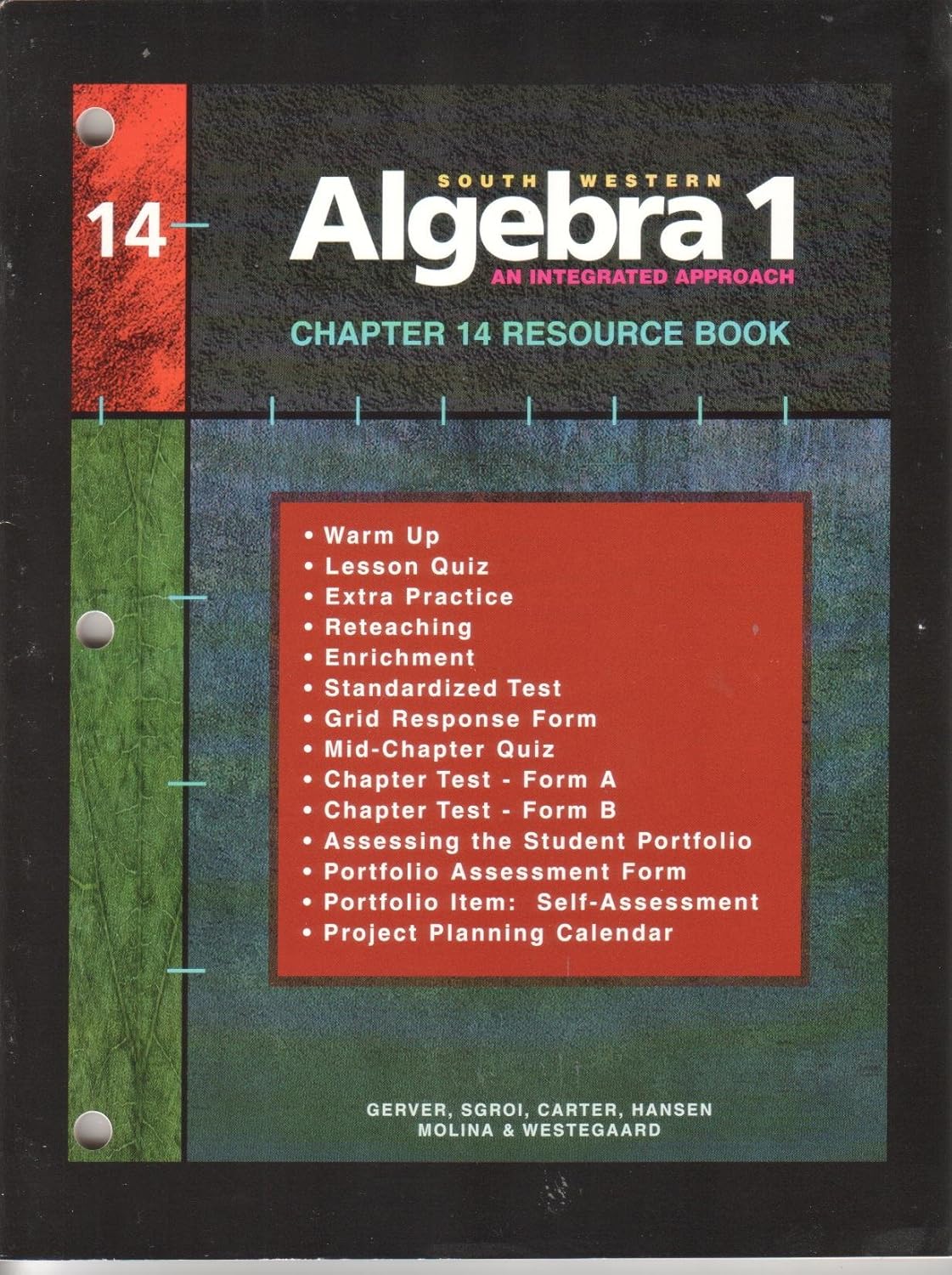 Southwestern Algebra 1, Resource Book: An Integrated Approach, Chapter ...