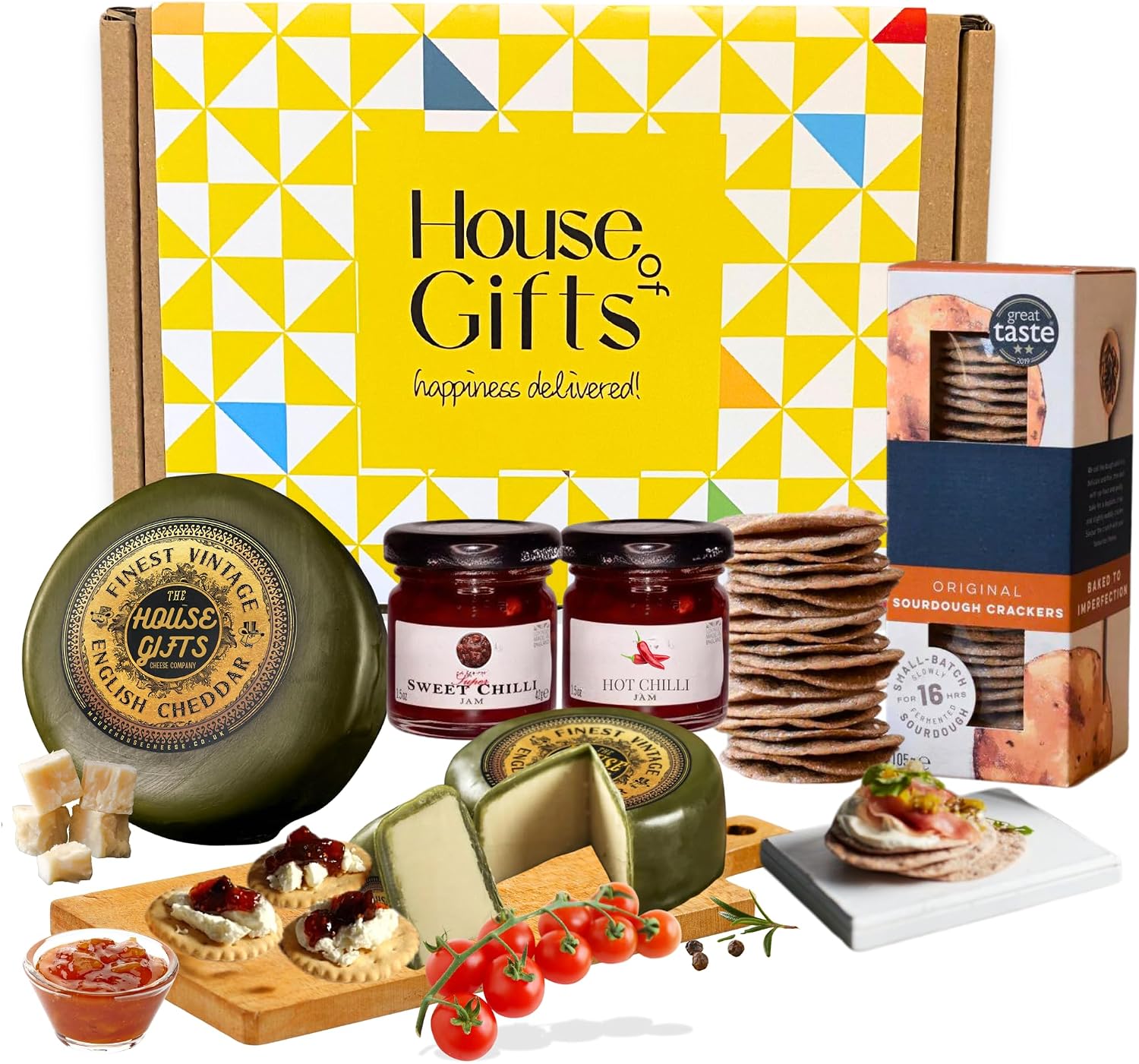 Luxury Cheese & Chutney Mini Hamper Gift Box with Mature Cheddar ...